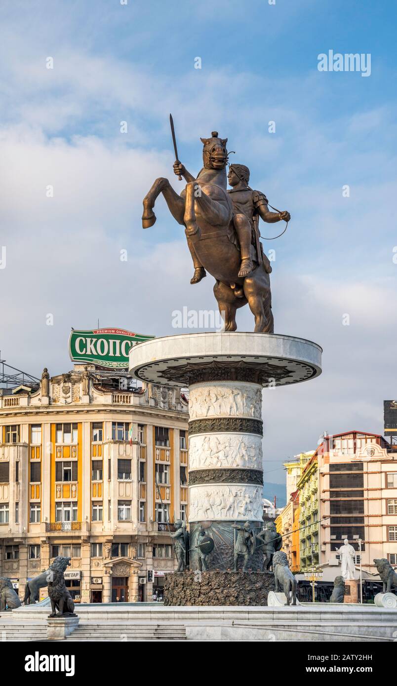 Warrior on a Horse statue, current official name of Alexander the Great ...
