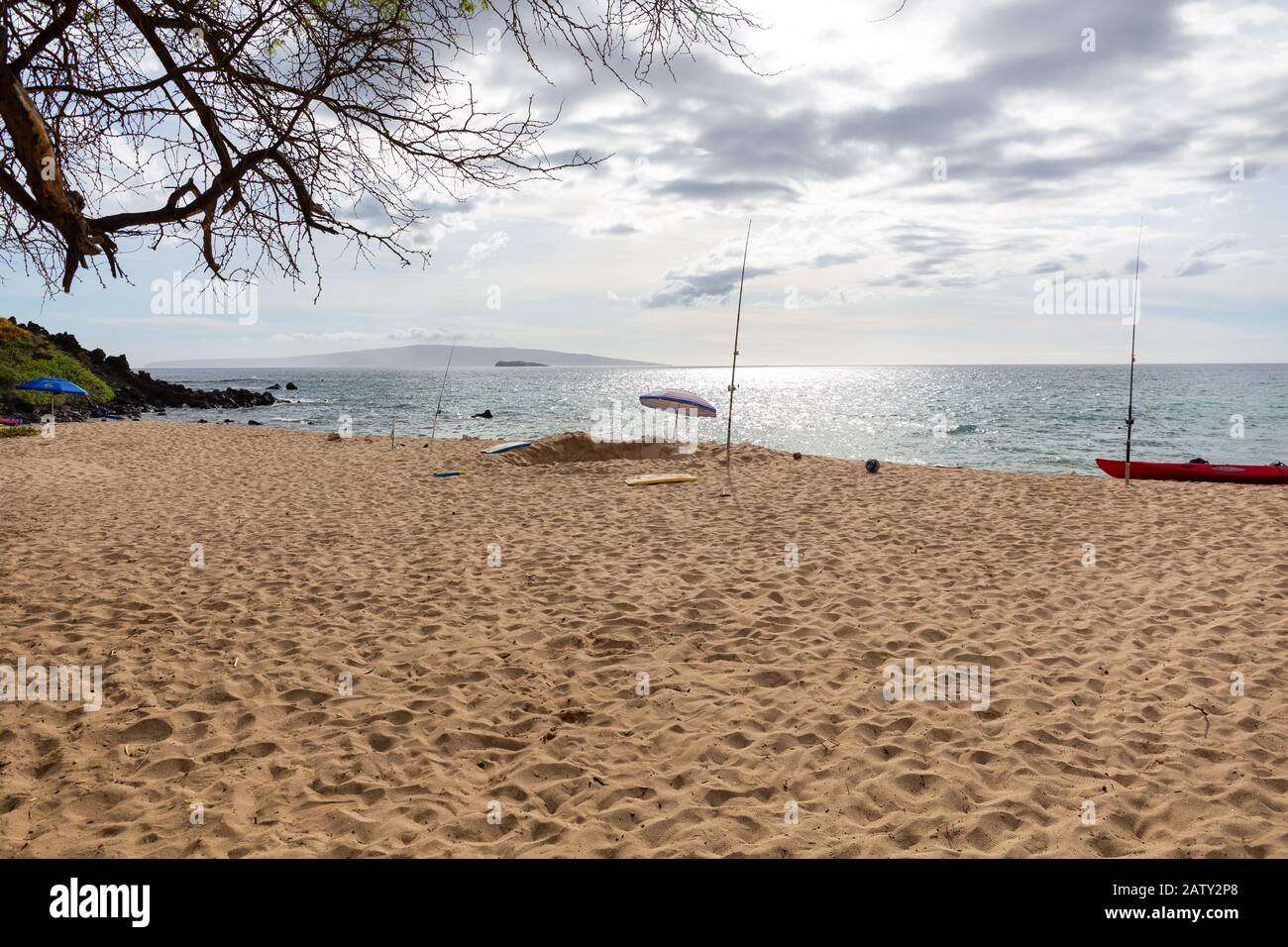 Beach scene from Maui, Hawaii USA Stock Photo - Alamy