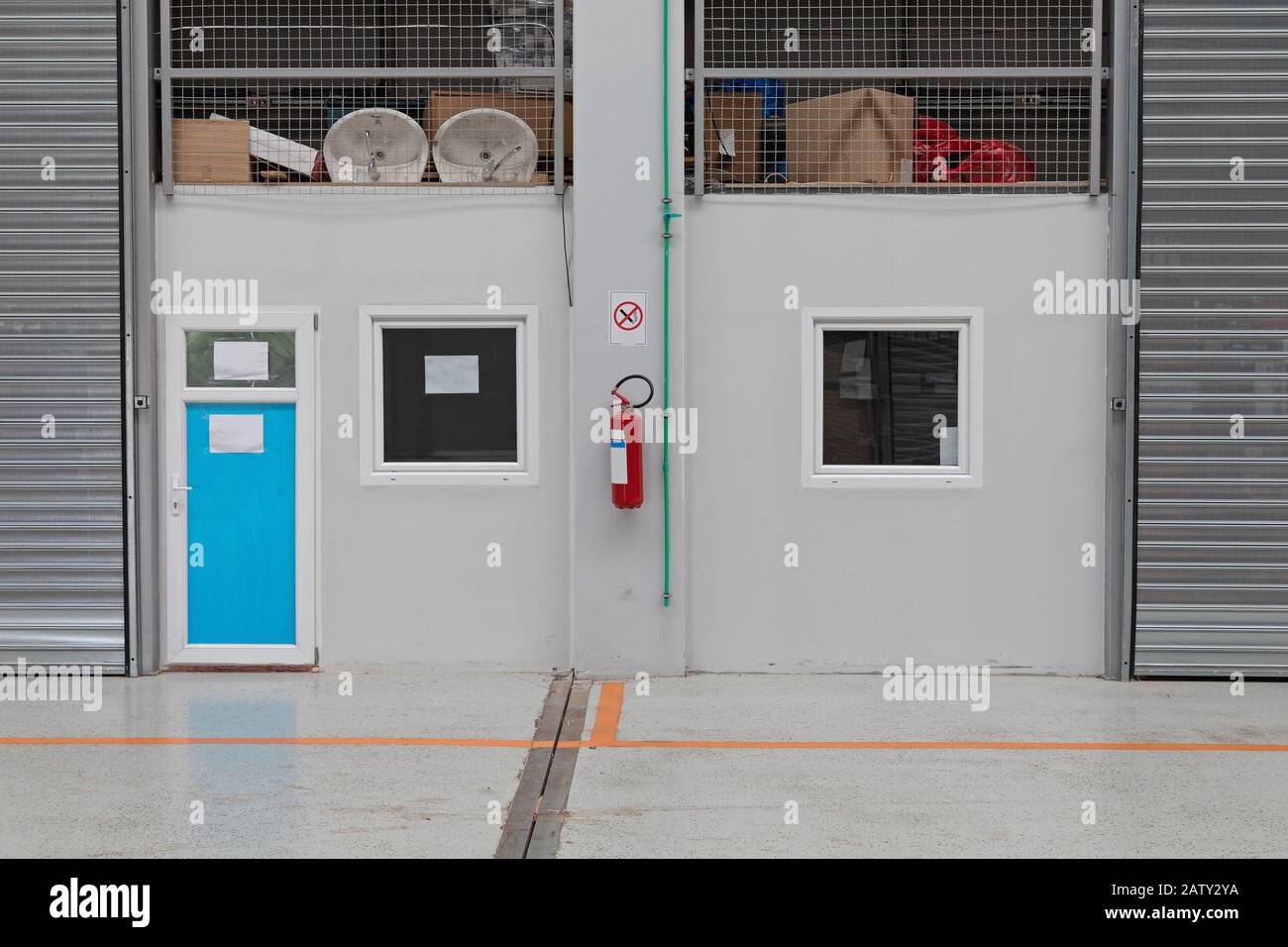 Office Unit Space in Distribution Warehouse Building Stock Photo - Alamy