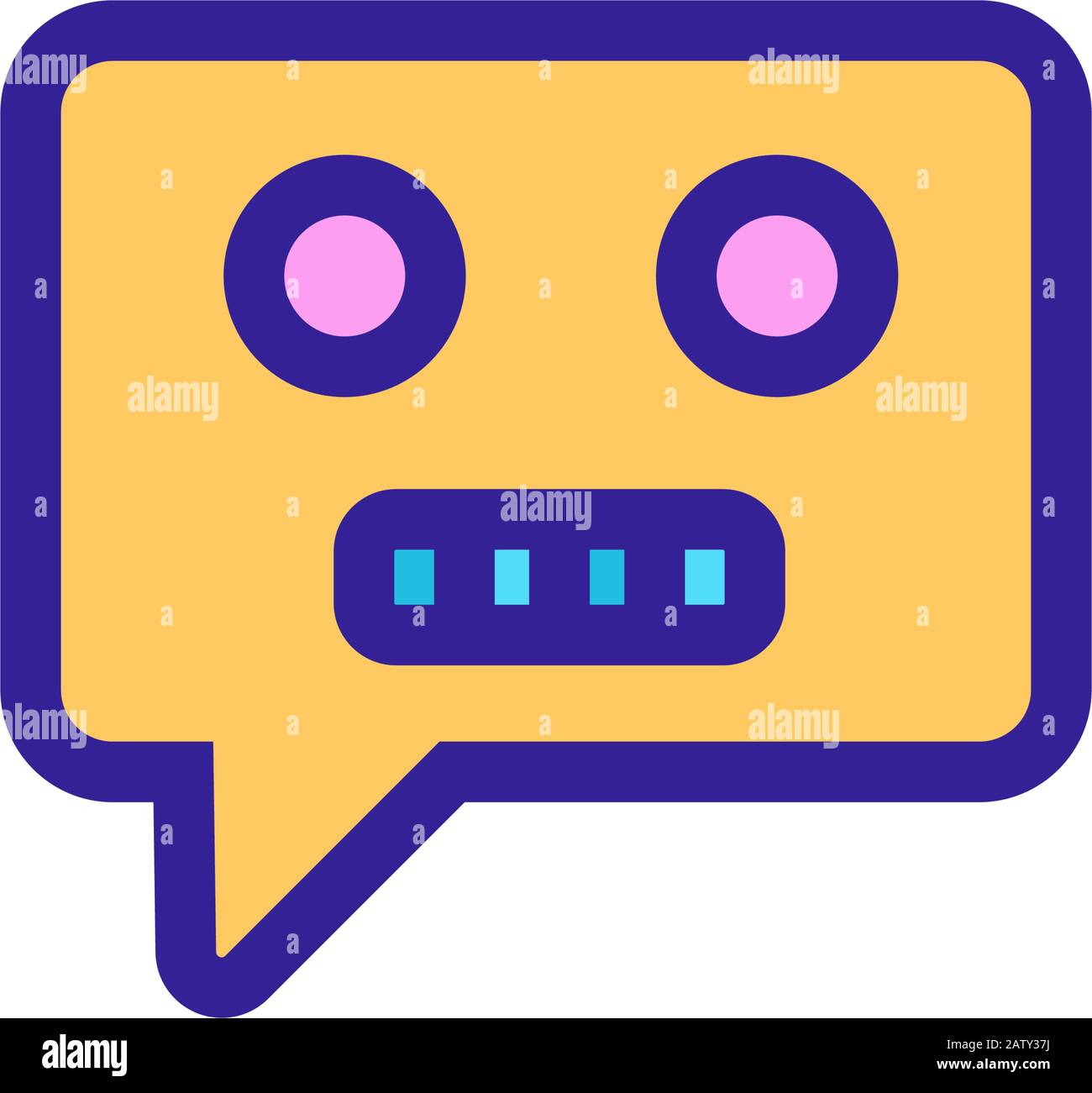 Robot icon vector. Isolated contour symbol illustration Stock Vector ...