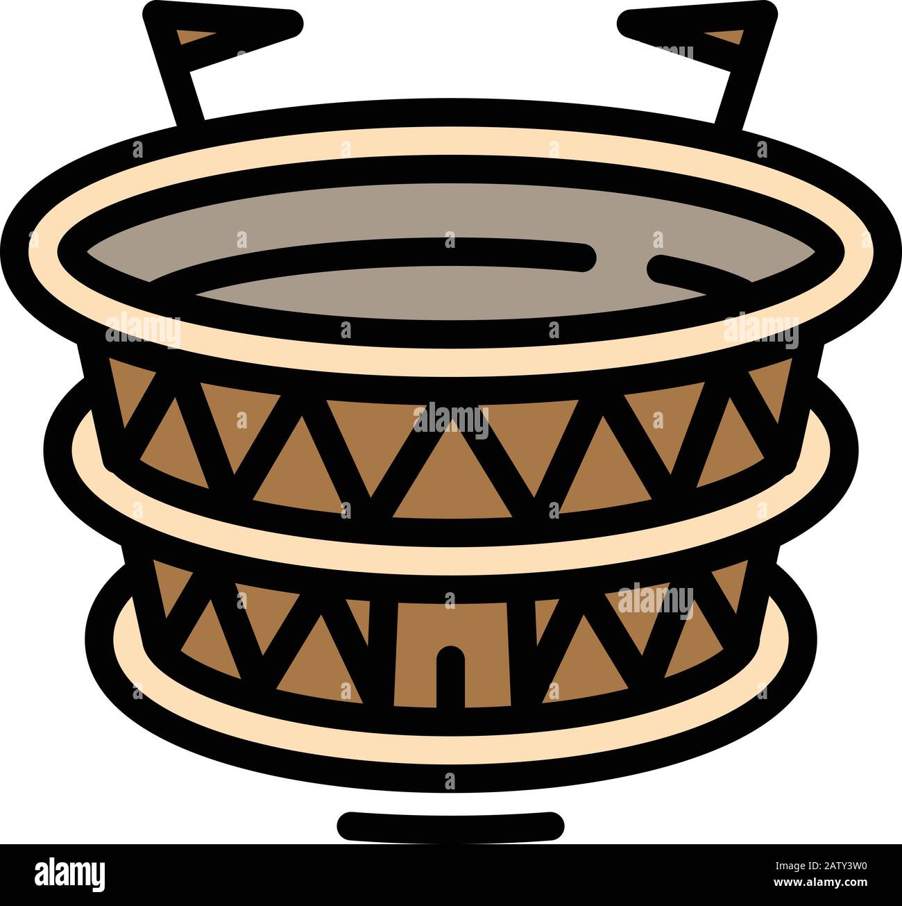 Round baseball arena icon. Outline round baseball arena vector icon for ...