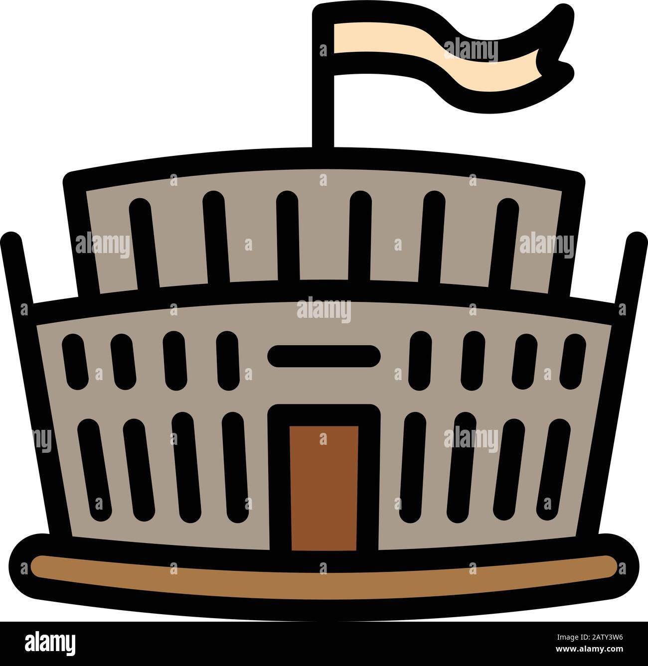 Arena scene icon. Outline arena scene vector icon for web design ...