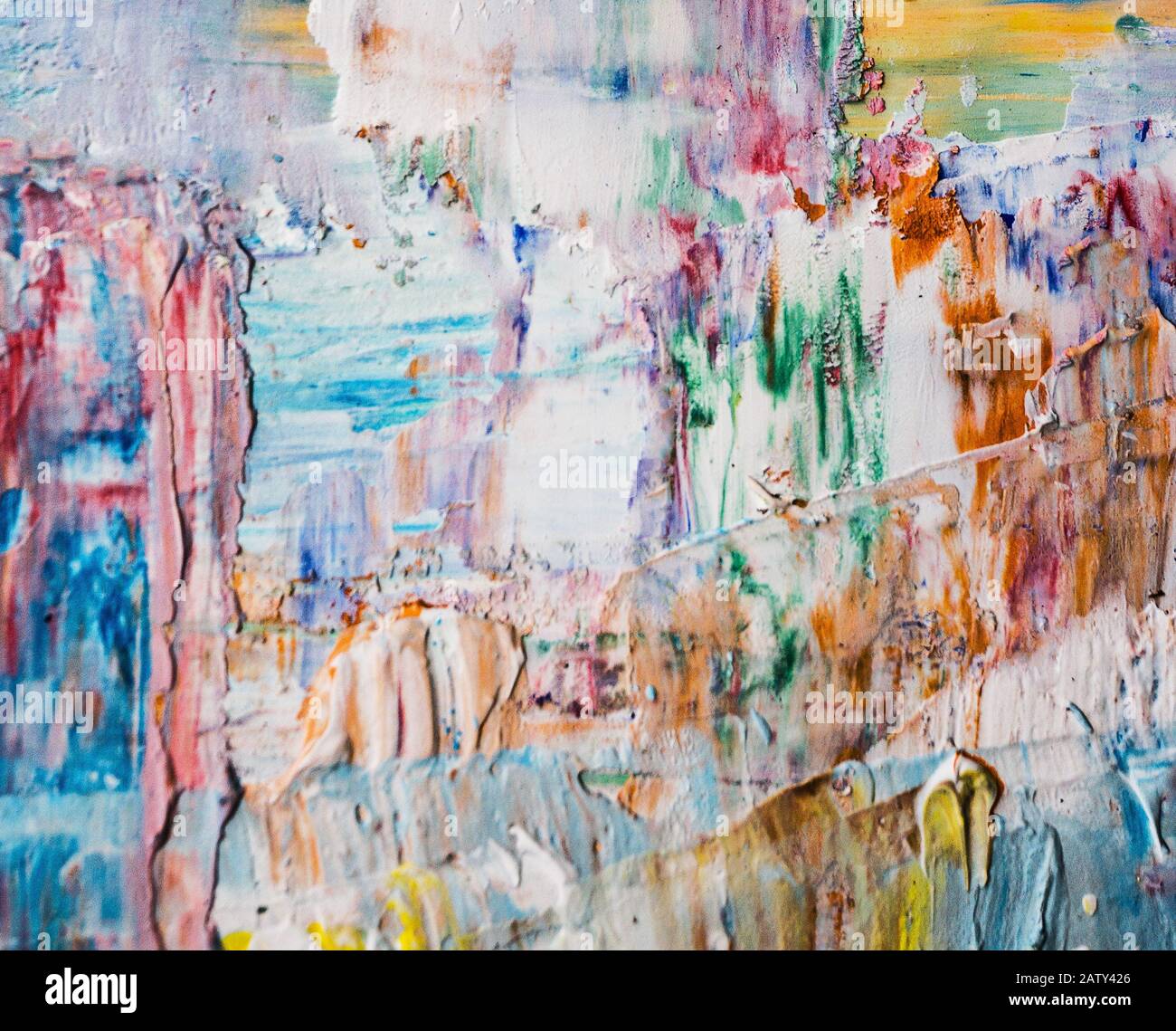 Colored smears of paint on canvas Stock Photo - Alamy