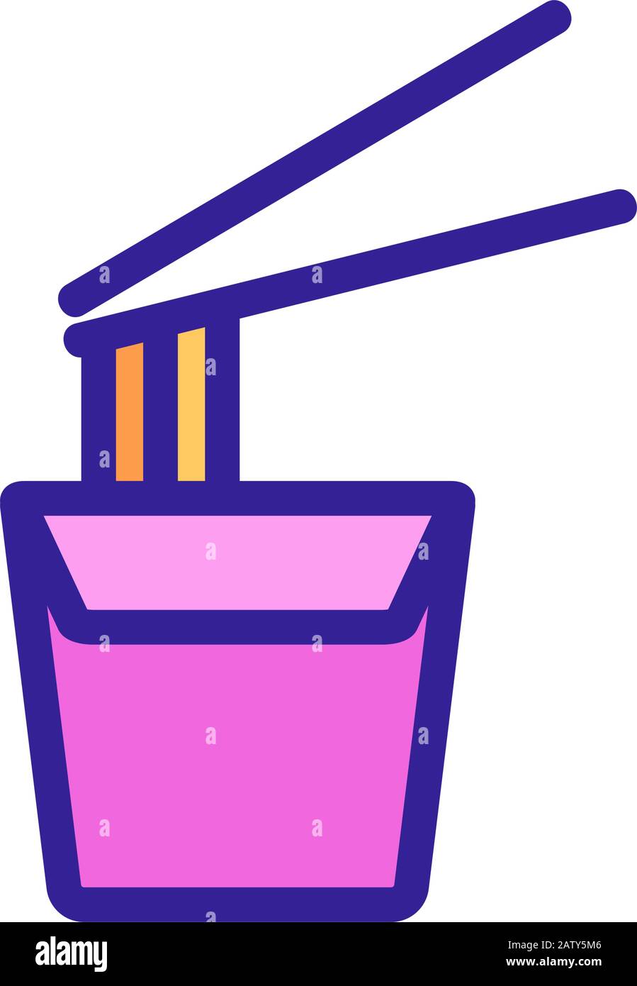 Noodles icon vector. Isolated contour symbol illustration Stock Vector ...