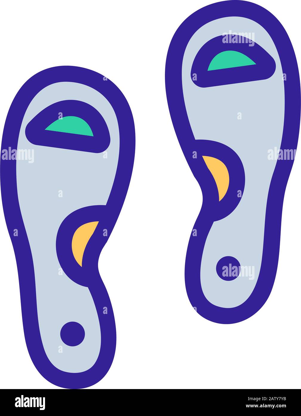 Orthopedic insole icon vector. Isolated contour symbol illustration ...