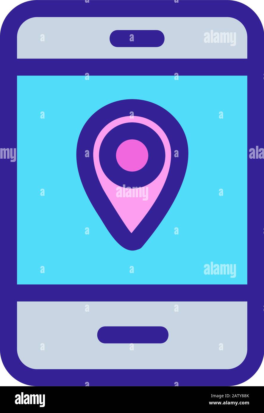 Taxi location icon vector. Isolated contour symbol illustration Stock ...