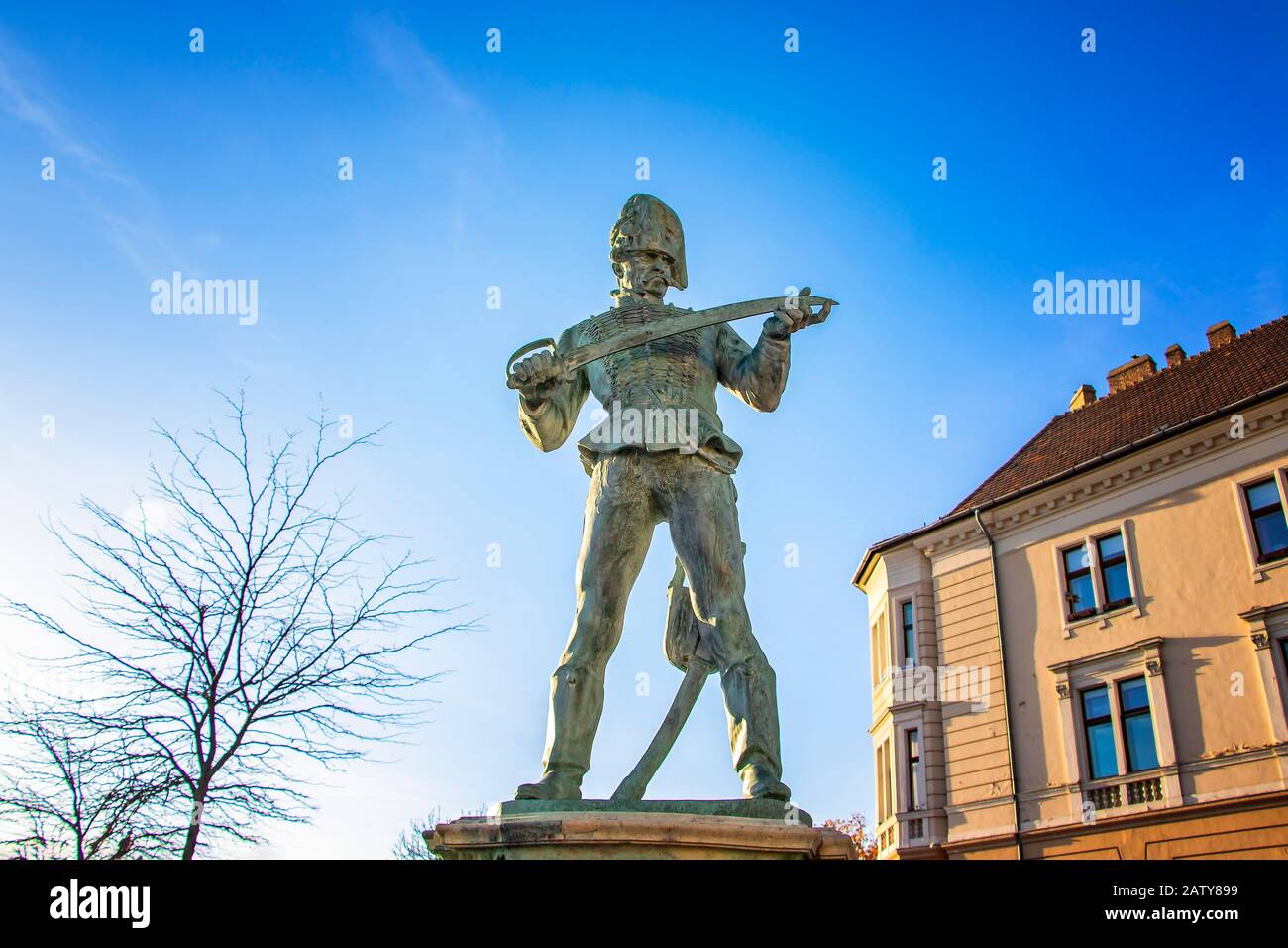 Buda castle with equestrian statue hi-res stock photography and images ...