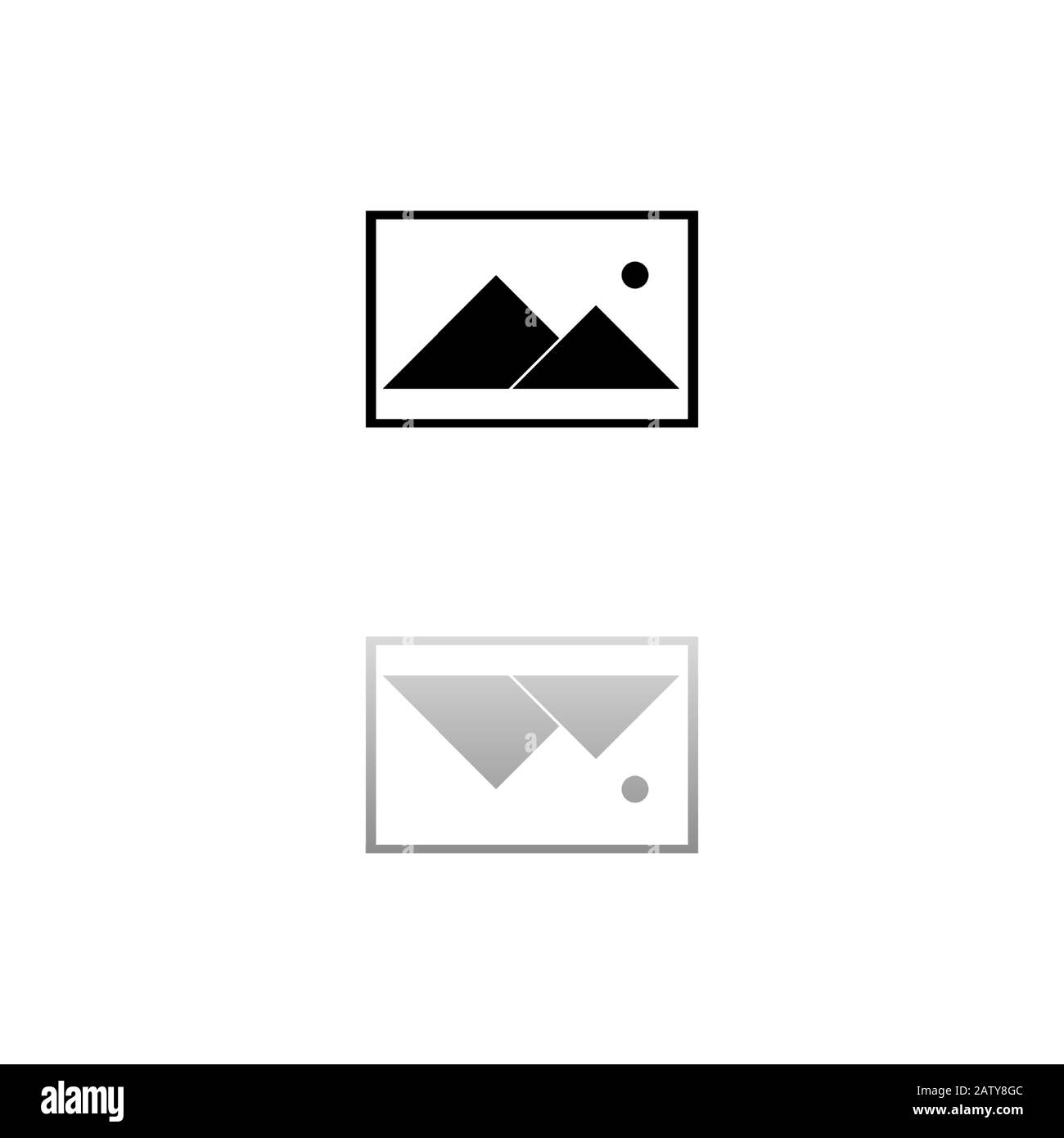 Photograph. Black symbol on white background. Simple illustration. Flat ...