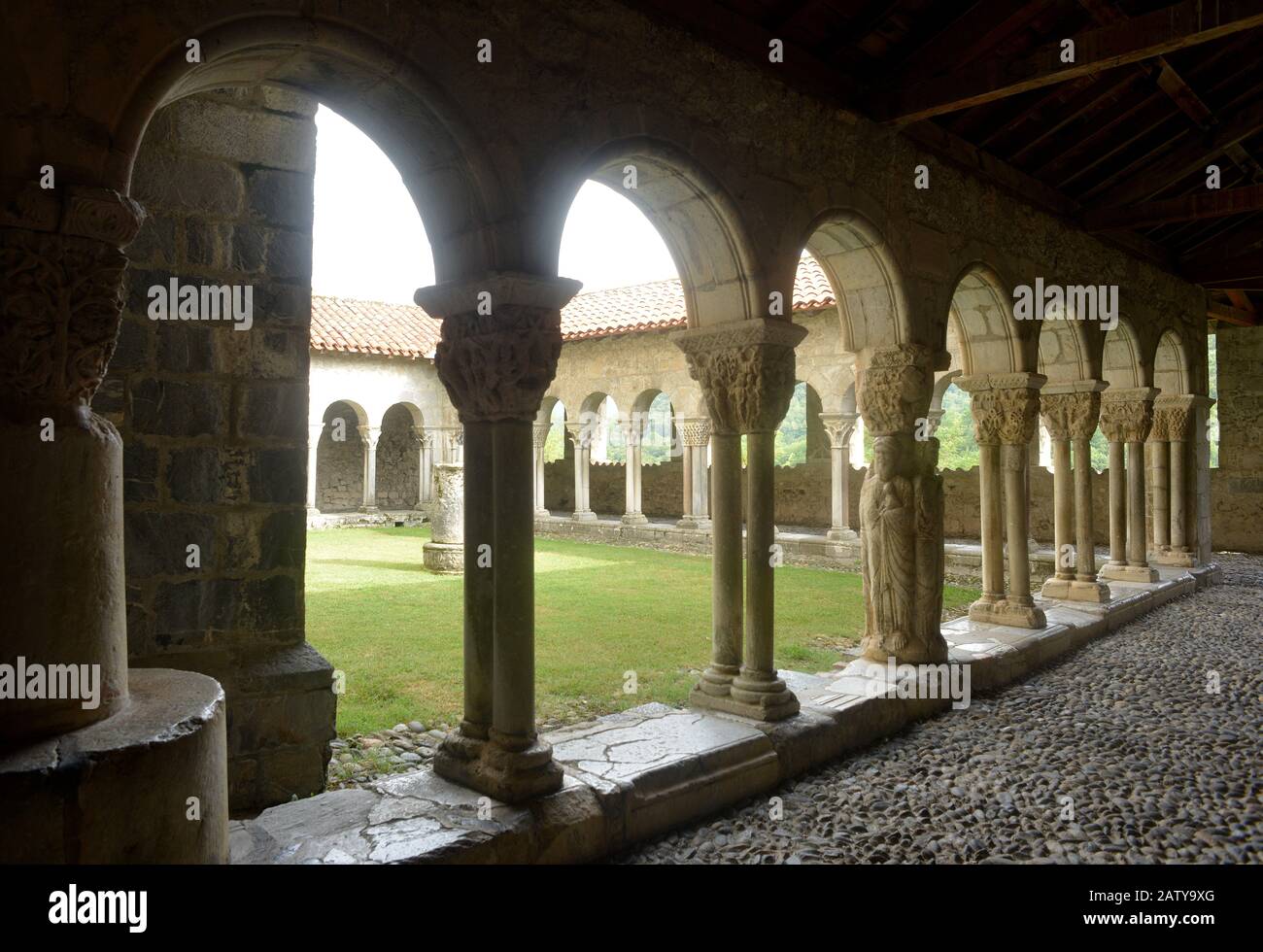 Yard at the St Bertrand de Comminges Cathedral, France Stock Photo - Alamy