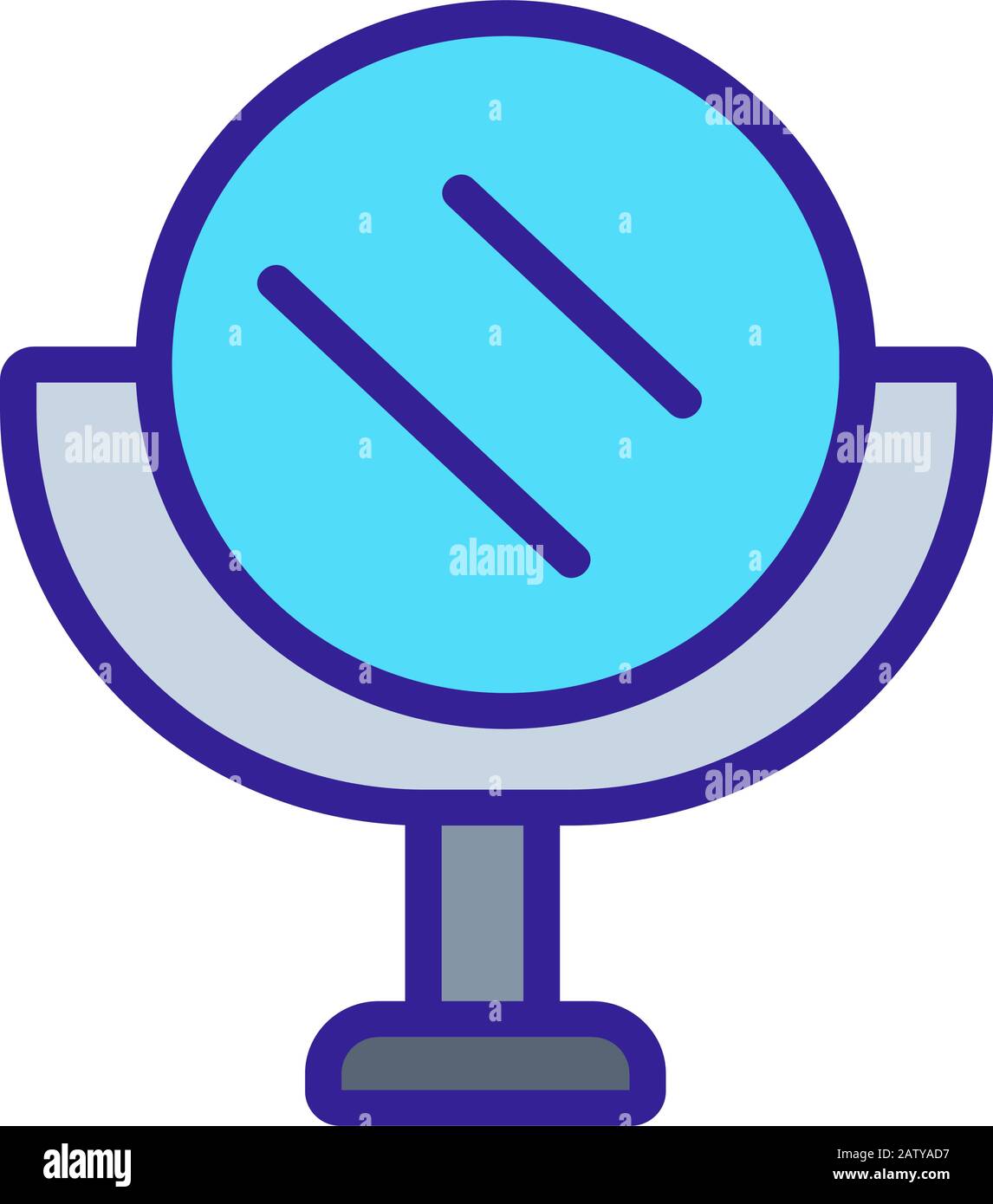 Mirror icon vector. Isolated contour symbol illustration Stock Vector ...