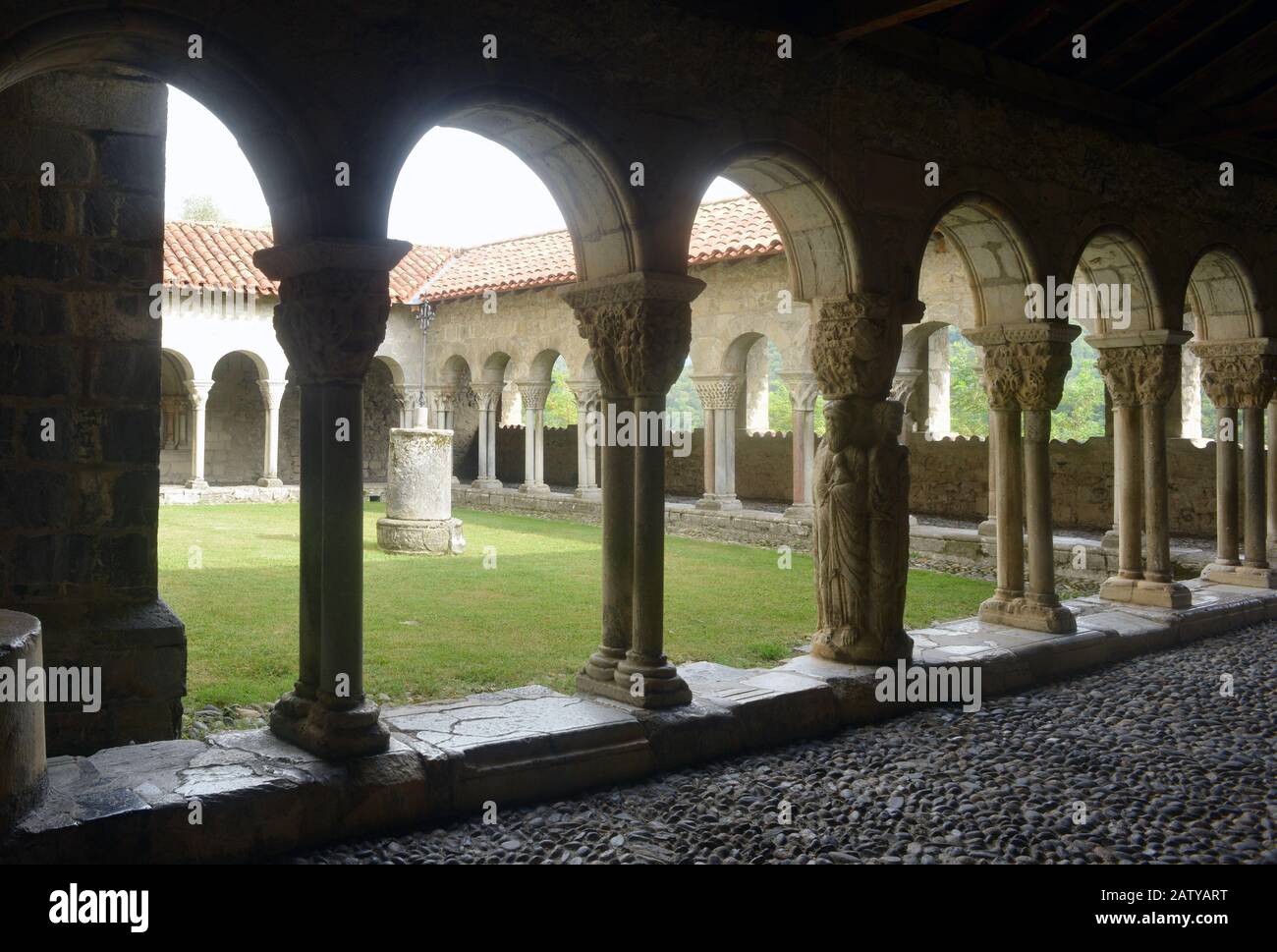 Colonade at Saint Bertrand de Comminges, France, historical ...