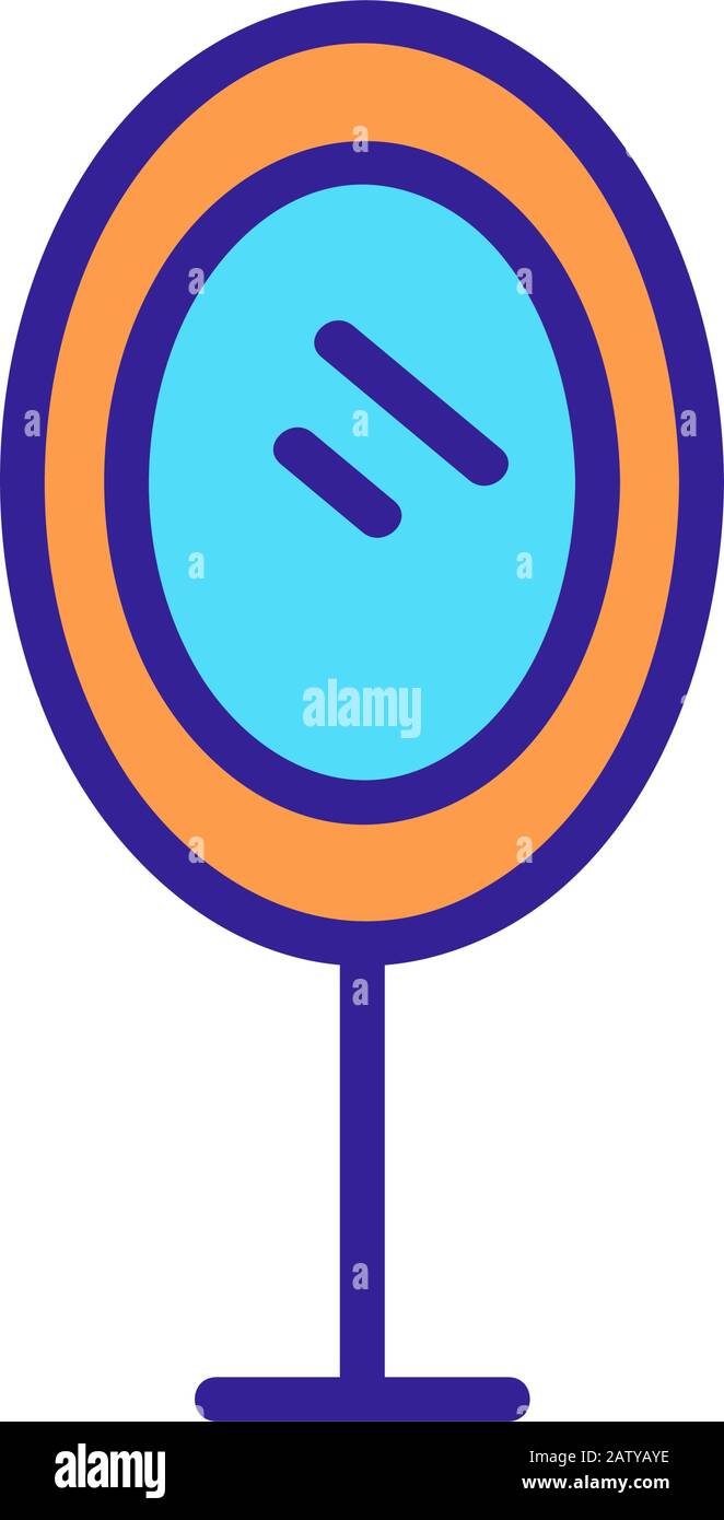 Mirror icon vector. Isolated contour symbol illustration Stock Vector ...