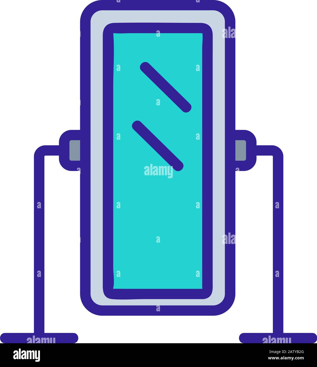 Mirror icon vector. Isolated contour symbol illustration Stock Vector ...
