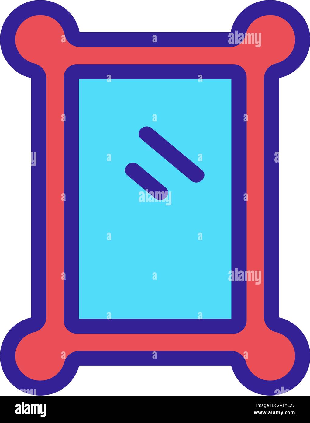 Mirror icon vector. Isolated contour symbol illustration Stock Vector ...