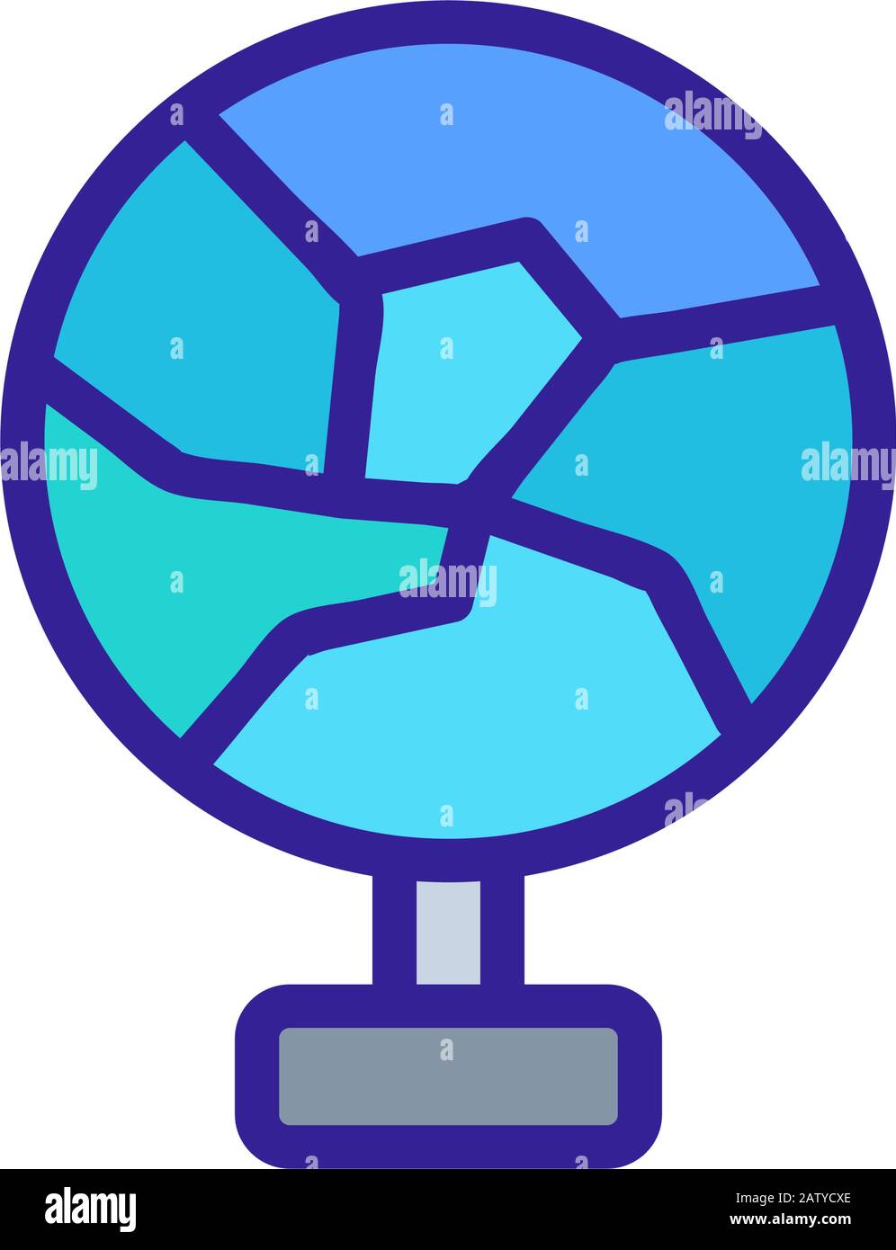 broken mirror icon vector. Isolated contour symbol illustration Stock ...