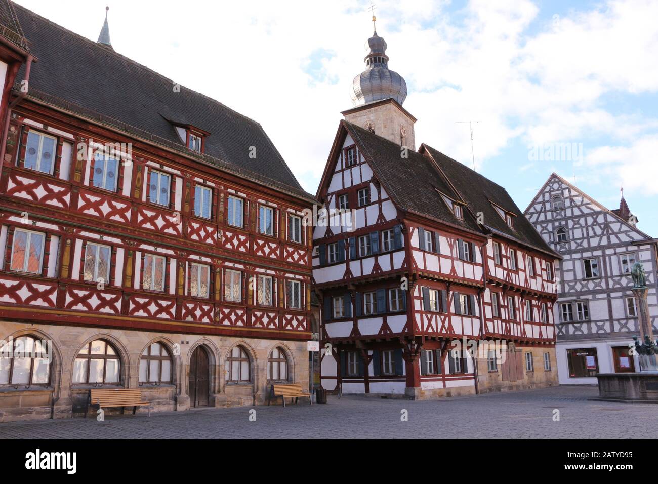 Historische Gebäude im Zentrum von Forchheim in Bayern Stock Photo - Alamy