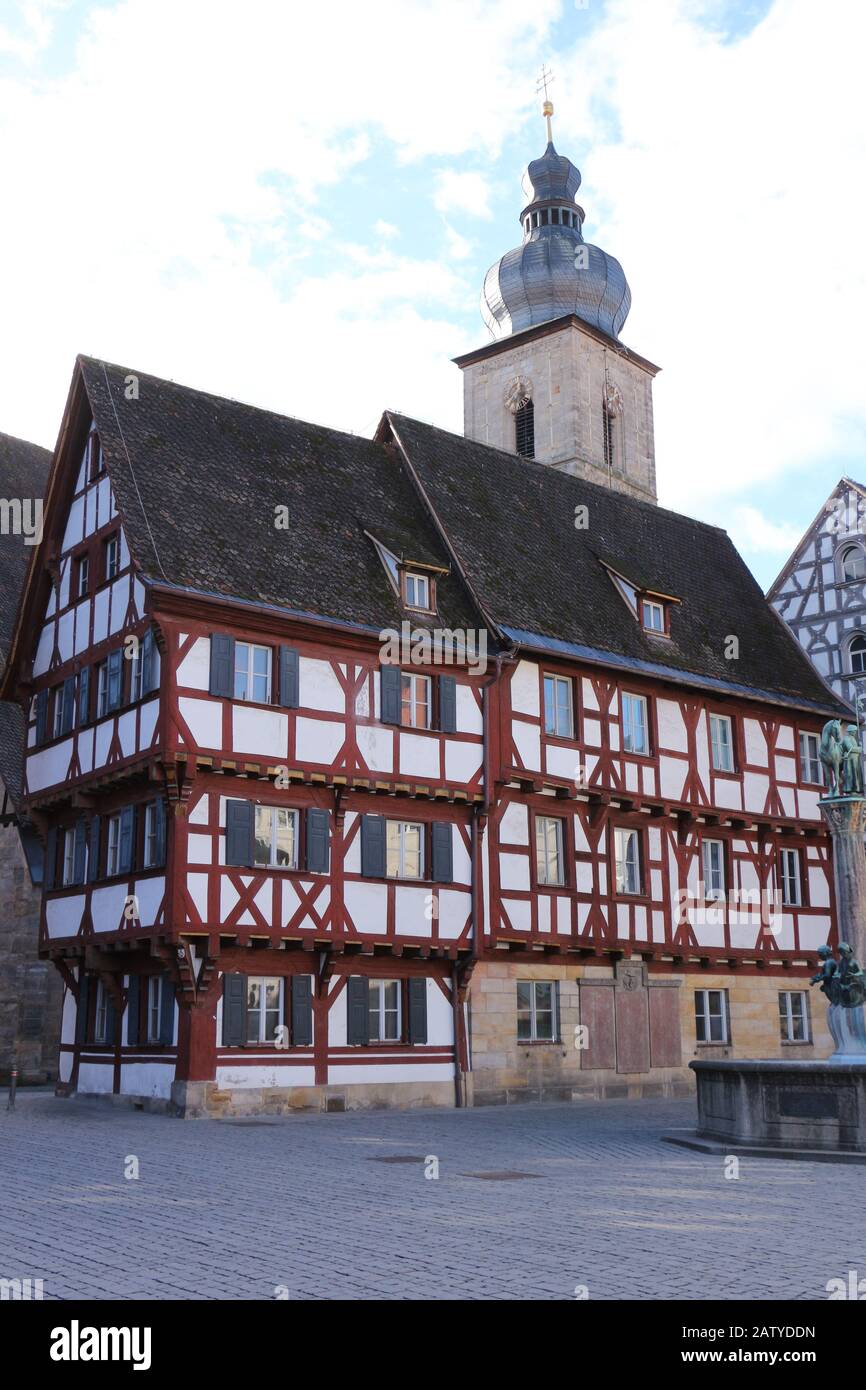 Historische Gebäude im Zentrum von Forchheim in Bayern Stock Photo - Alamy
