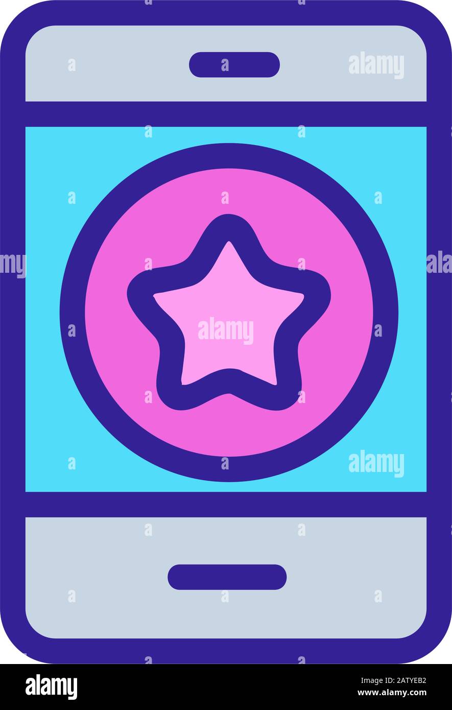 Star phone icon vector. Isolated contour symbol illustration Stock ...