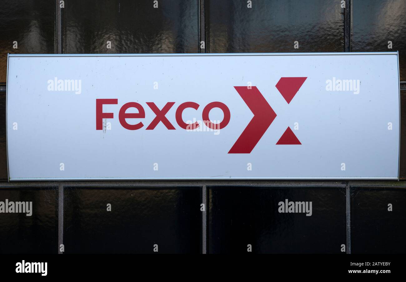Sign for the Fexco Head Office in Killorglin, County Kerry, Ireland as ...