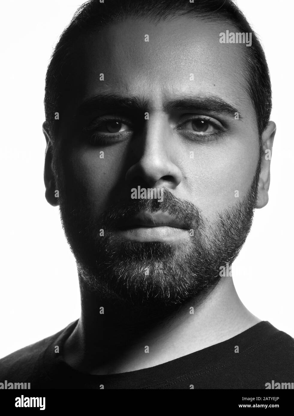 Handsome middle eastern model Black and White Stock Photos & Images - Alamy