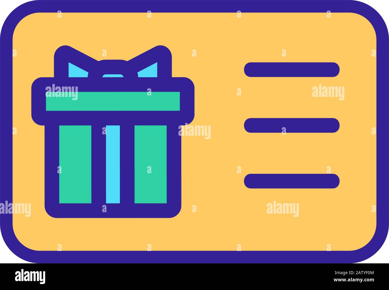 Gift bonus icon vector. Isolated contour symbol illustration Stock ...