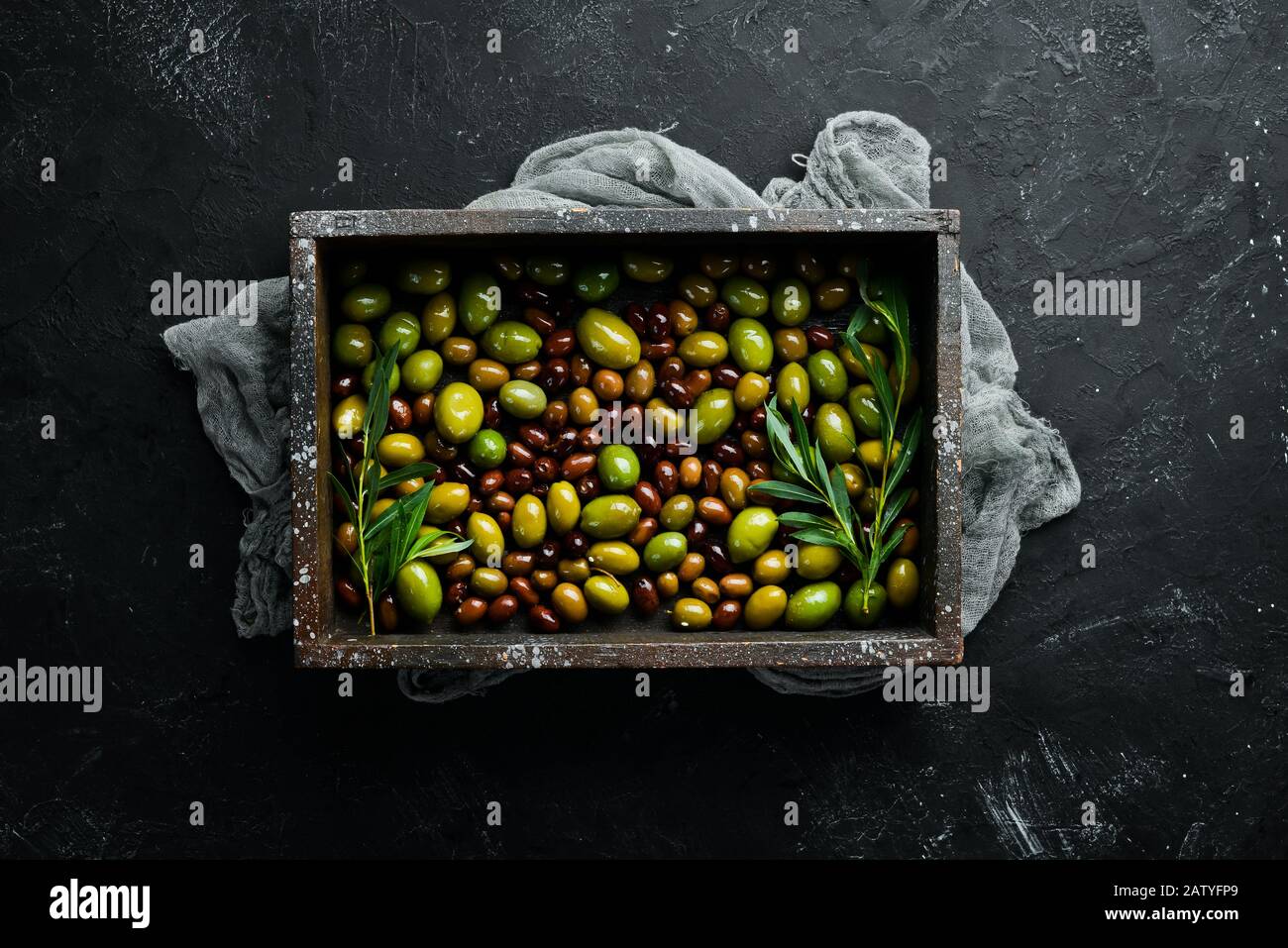 Olives in plastic box hi-res stock photography and images - Alamy