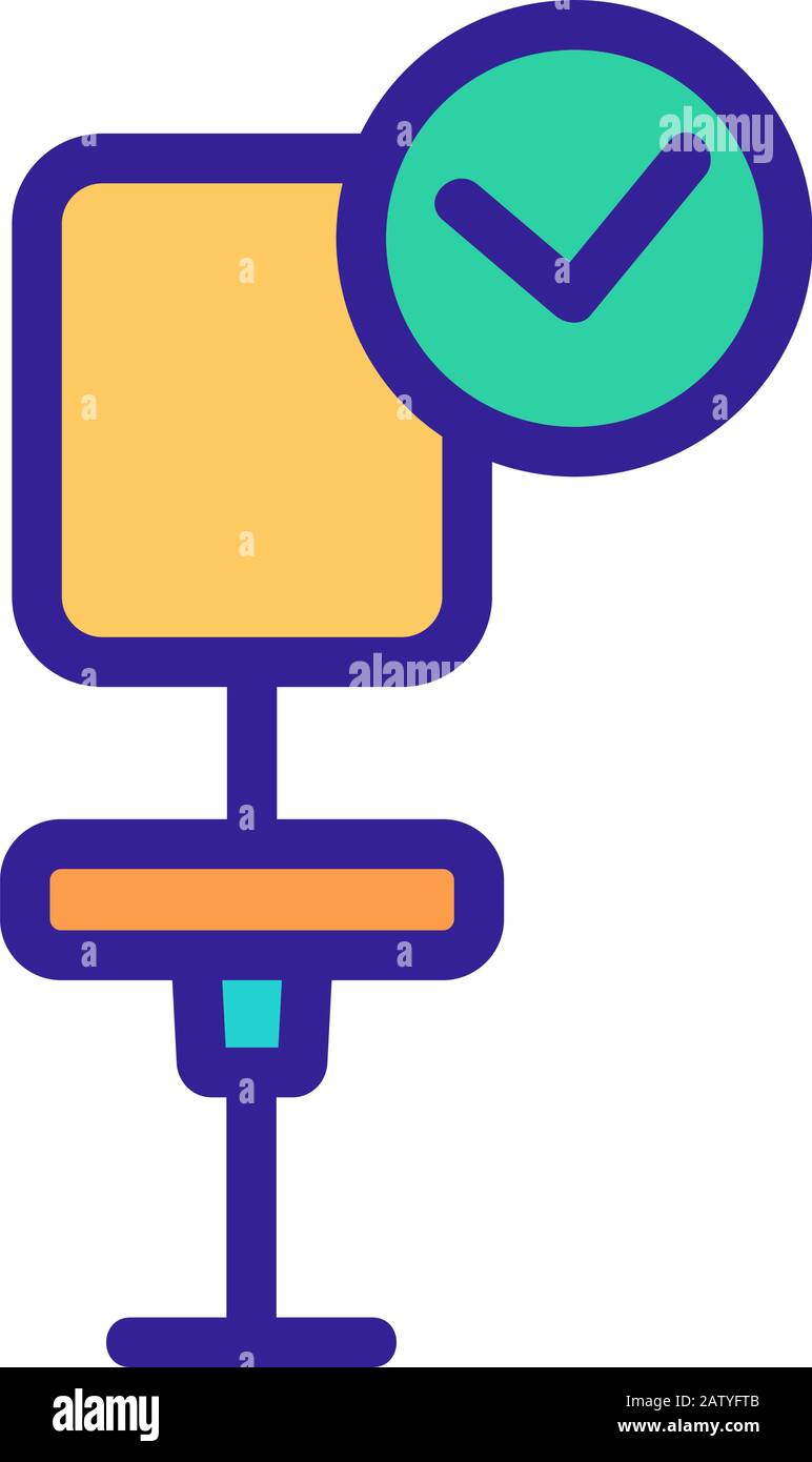 Workplace icon vector. Isolated contour symbol illustration Stock ...