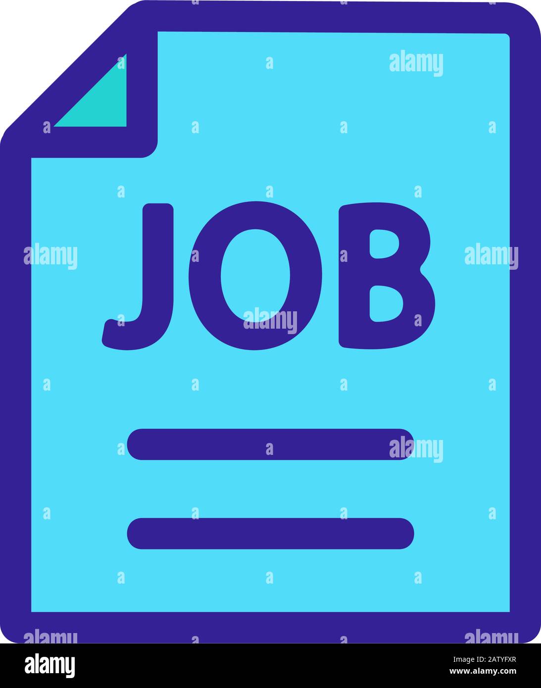 work document icon vector. Isolated contour symbol illustration Stock ...