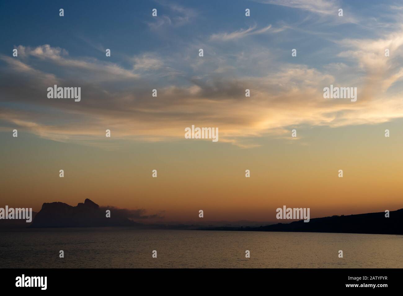 Strait of gibraltar and sunset hi-res stock photography and images - Alamy