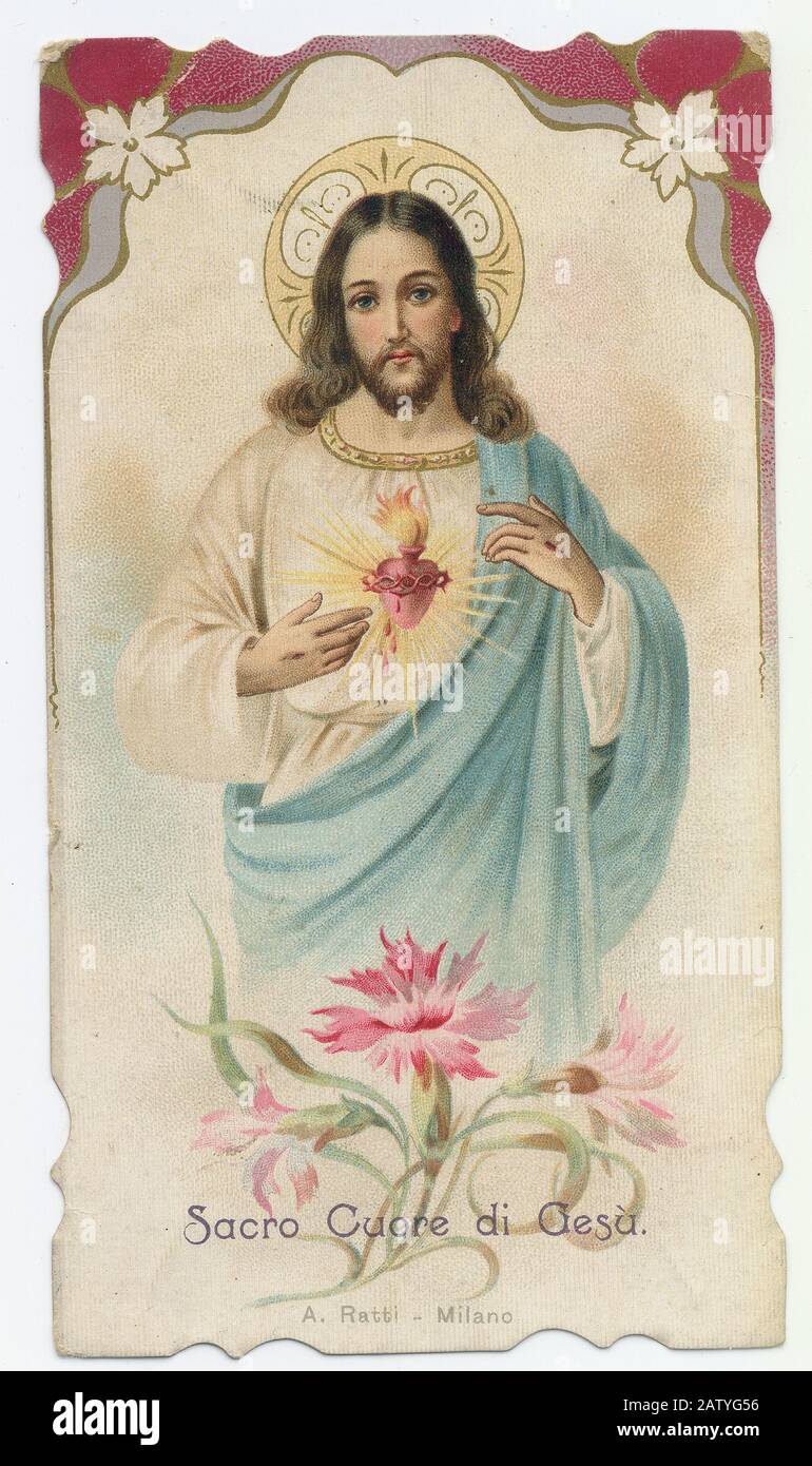 JESUS CHRIST ( Gesù Cristo ) little italian devotional holy picture ...