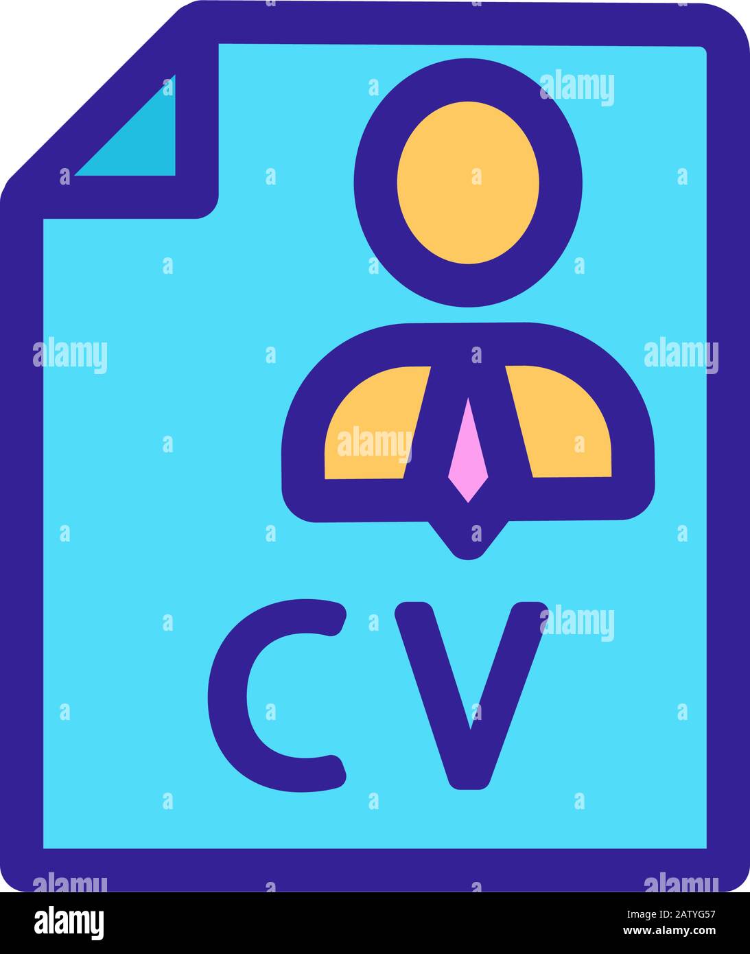 resume man icon vector. Isolated contour symbol illustration Stock ...