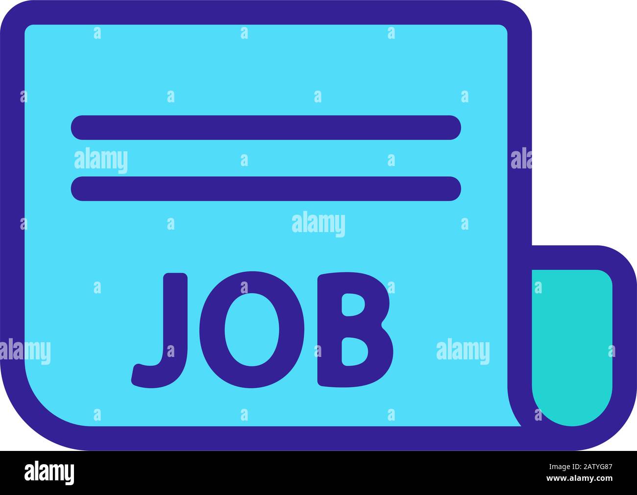 document work icon vector. Isolated contour symbol illustration Stock ...