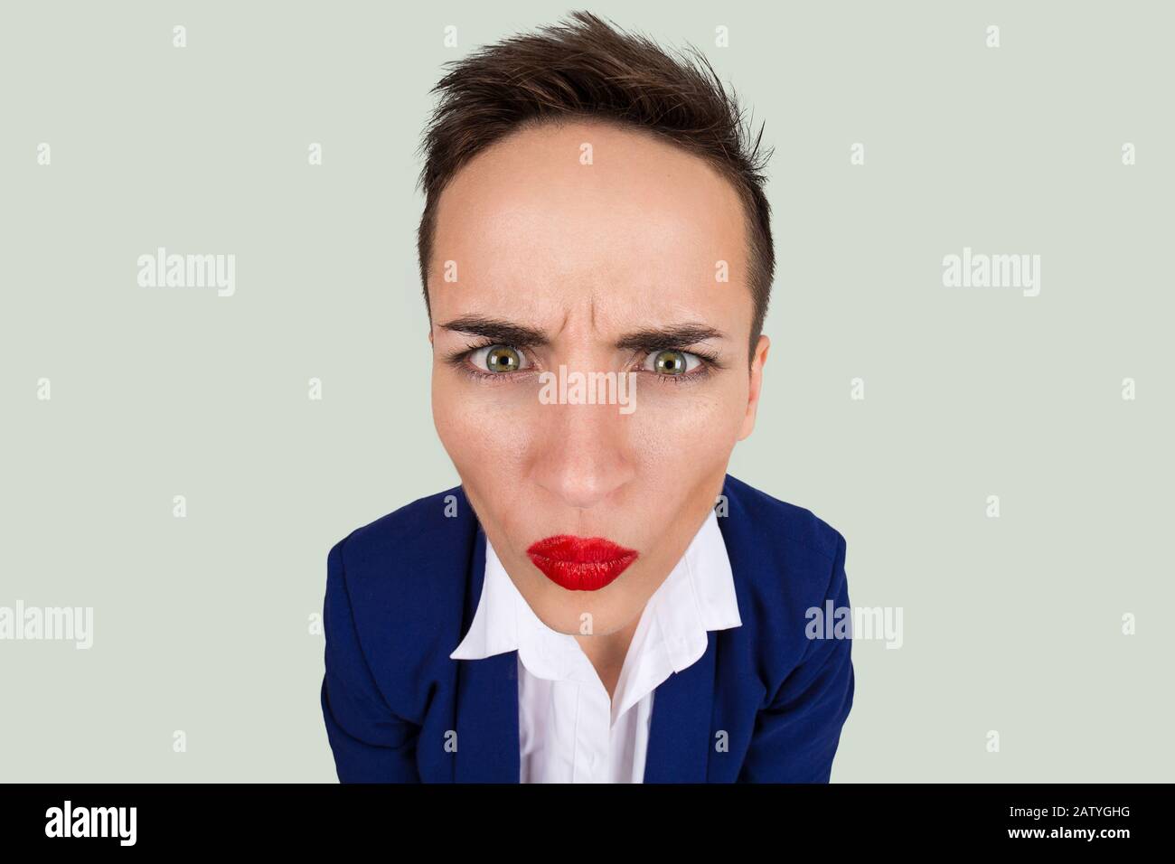 Distorted face angry anger hi-res stock photography and images - Alamy