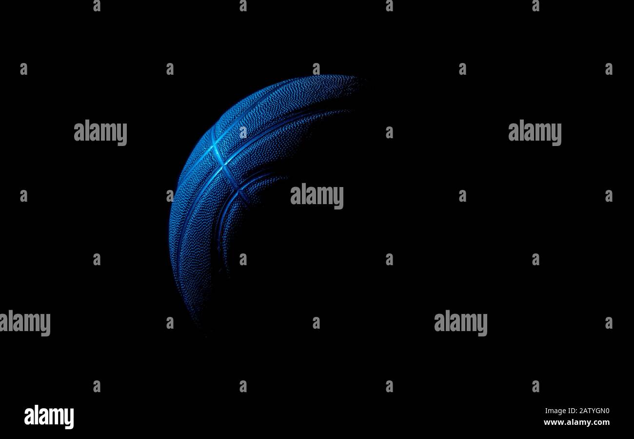 Closeup detail of blue basketball ball texture background Stock Photo ...