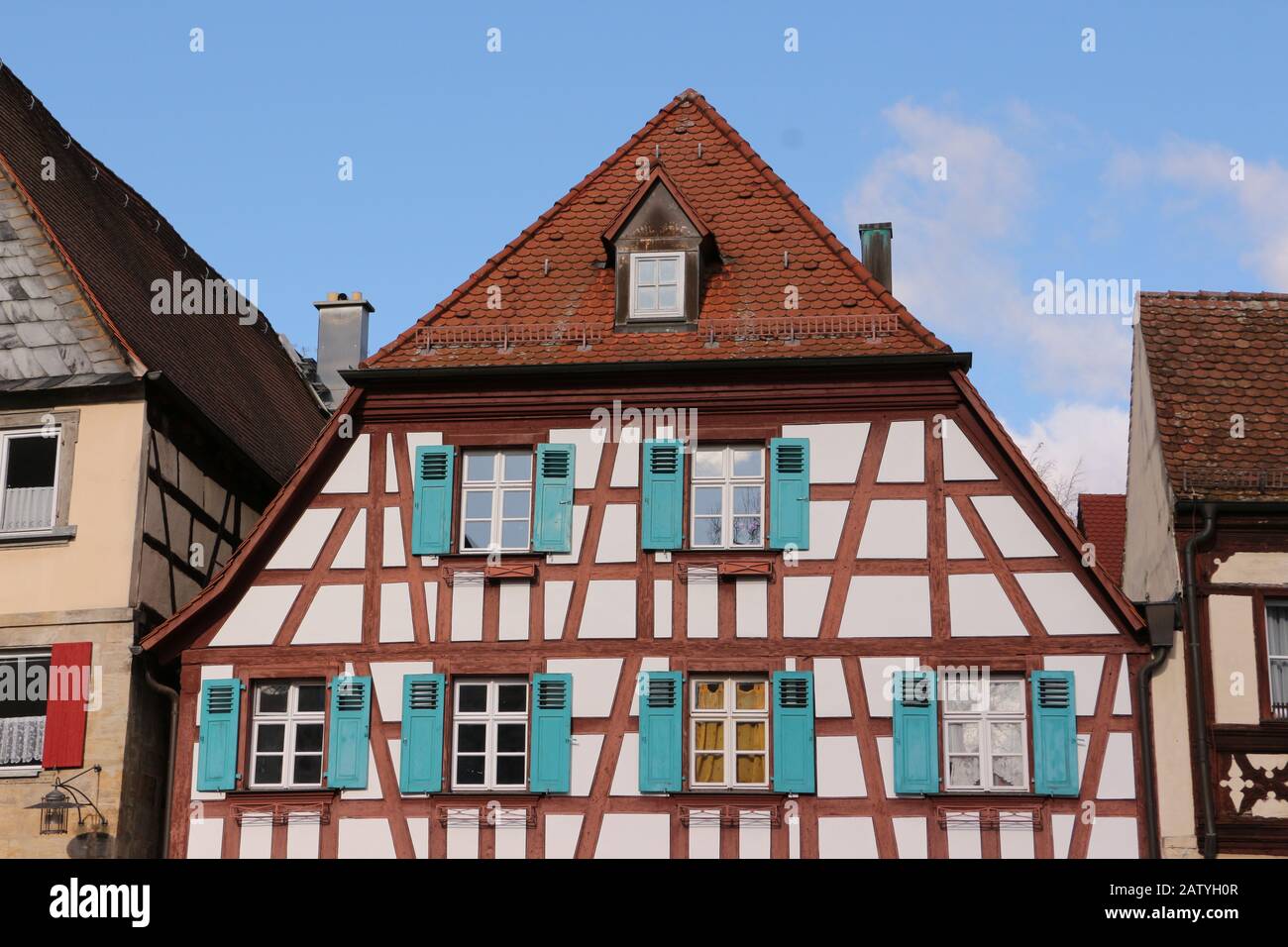 Historische Gebäude im Zentrum von Forchheim in Bayern Stock Photo - Alamy