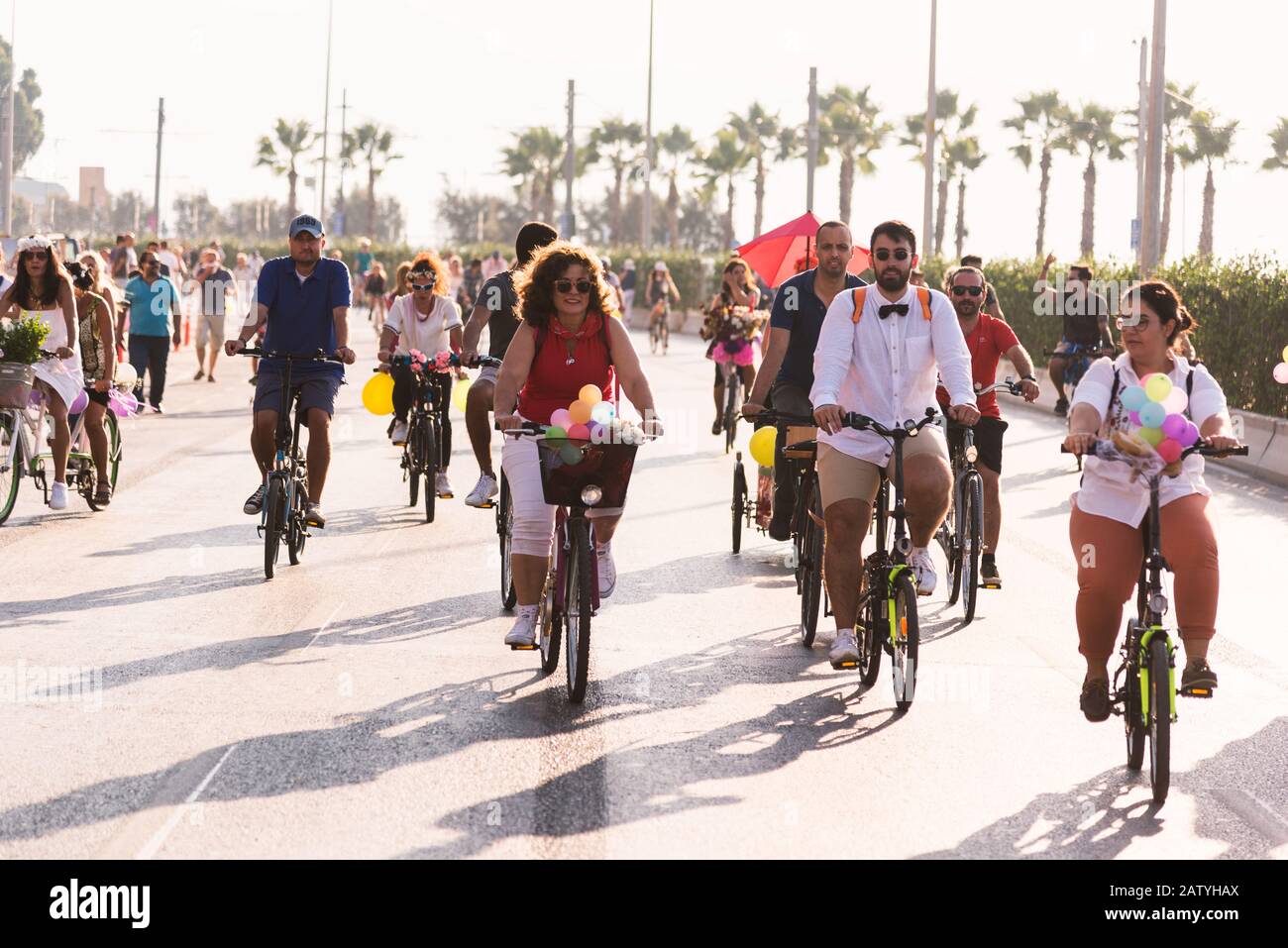 Fancy woman bike tour hi-res stock photography and images - Alamy