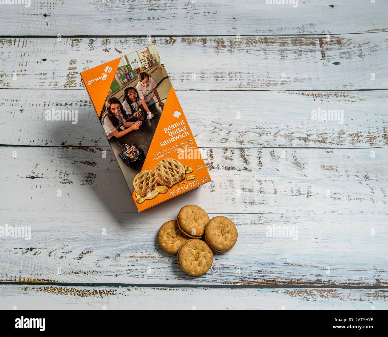 Girl Scout Cookies Stock Photo - Alamy