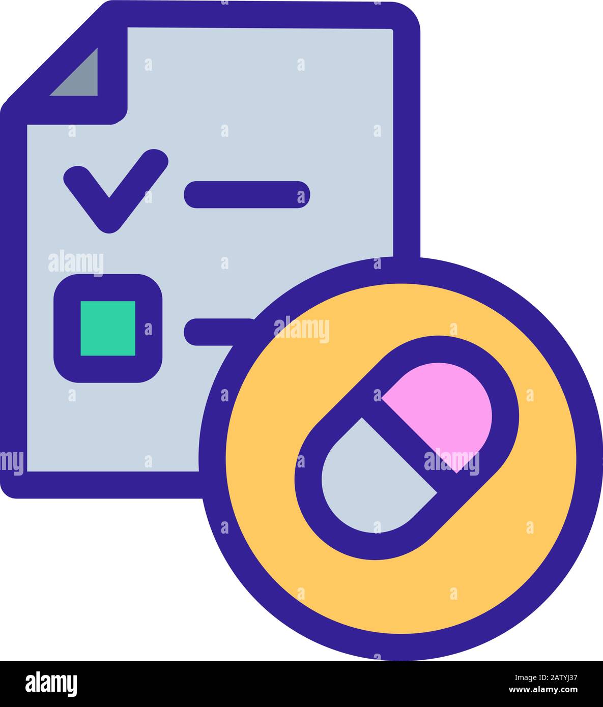 Search for a drug icon vector. Isolated contour symbol illustration ...