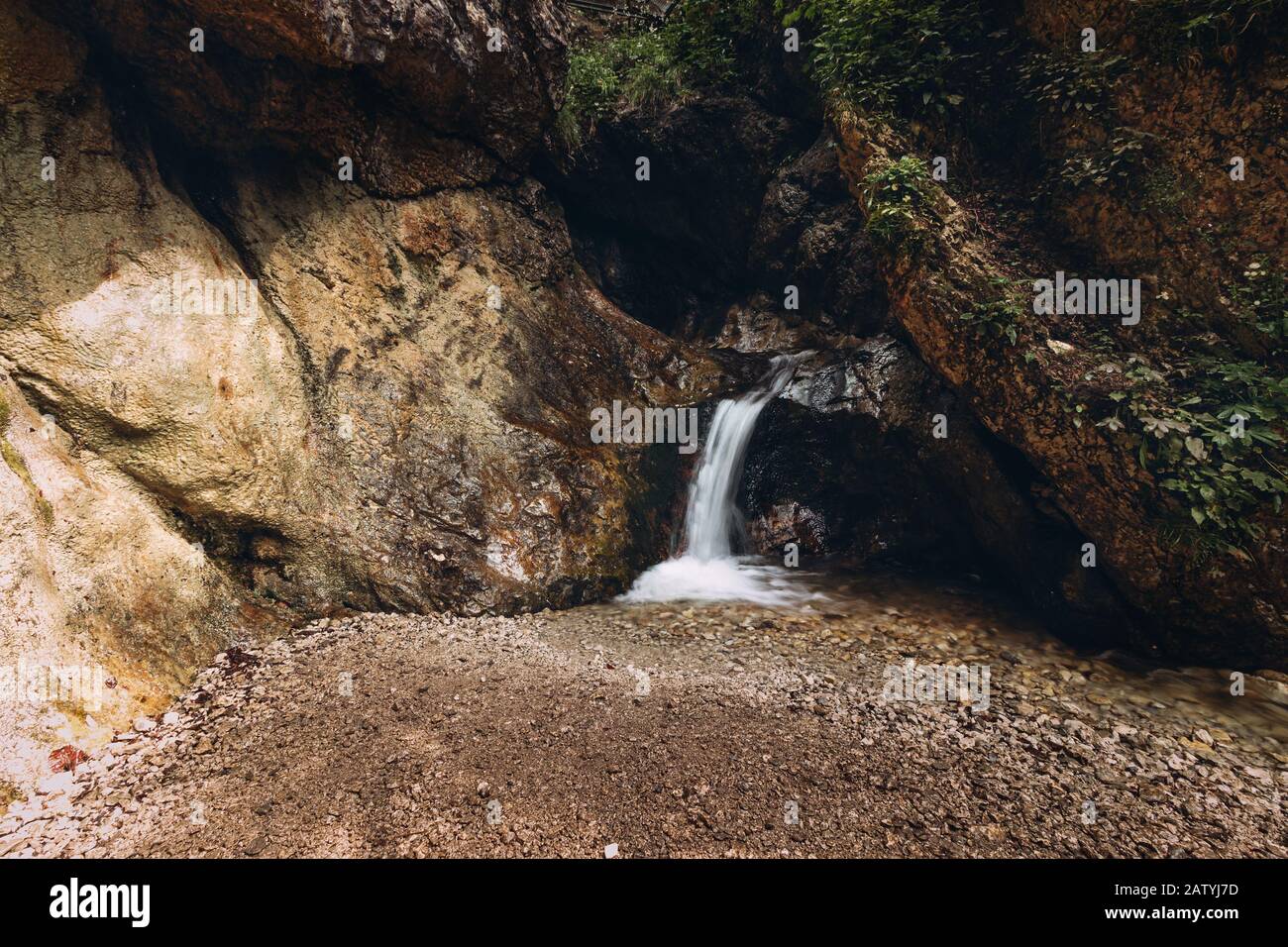 One of the waterfalls in Janosik Holes - Mala Fatra - Slovak Republic ...