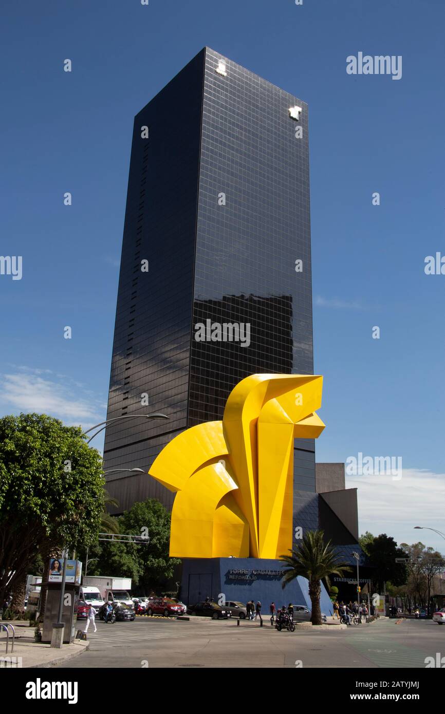El Caballito - Cabeza de caballo or Horses Head - yellow sculpture on ...