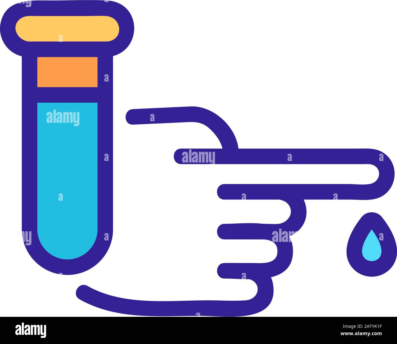 blood analysis icon vector. Isolated contour symbol illustration Stock ...