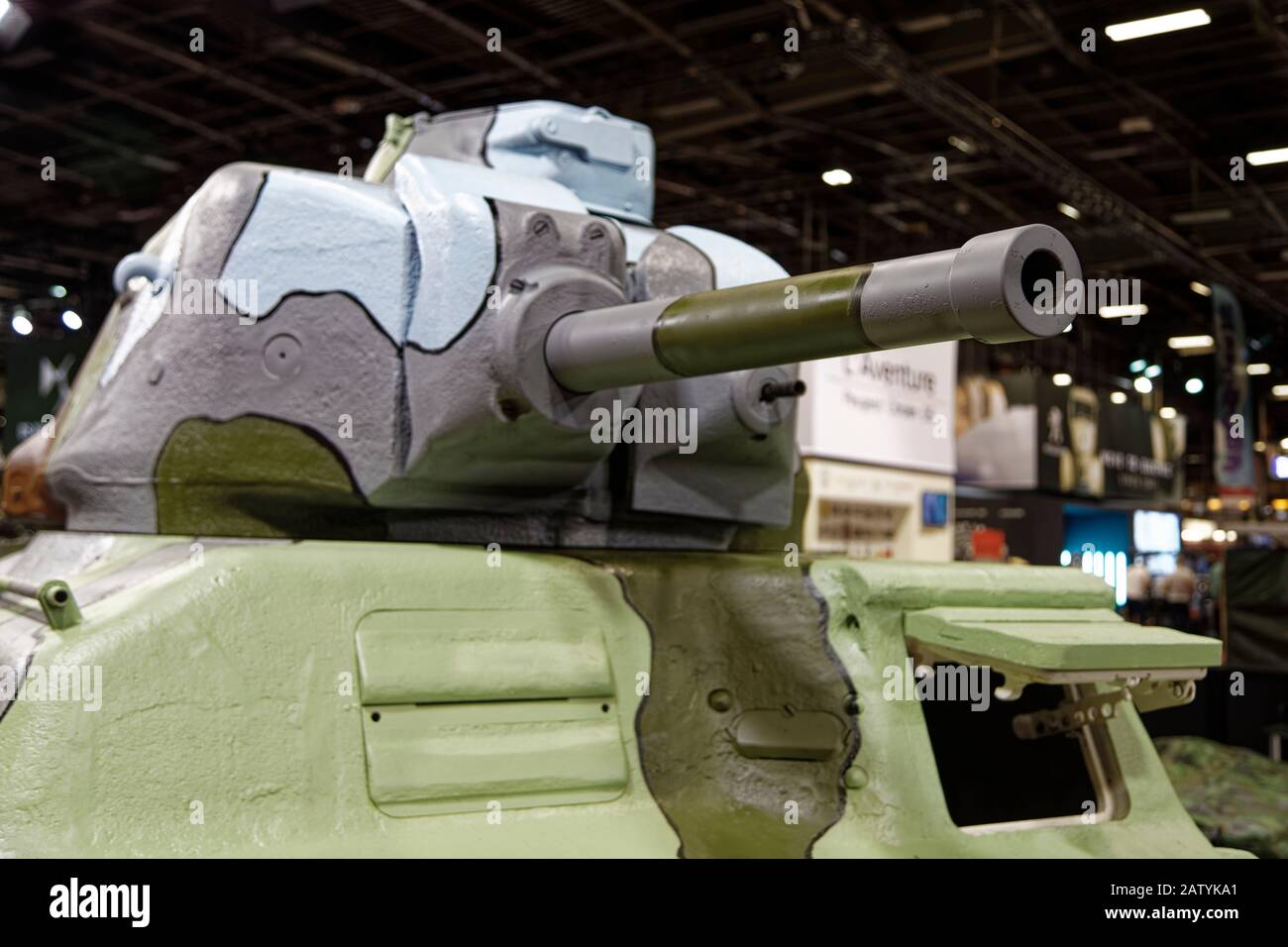 Paris, France. 4th Feb, 2020. Tank Somua S 35 The Retromobile show ...