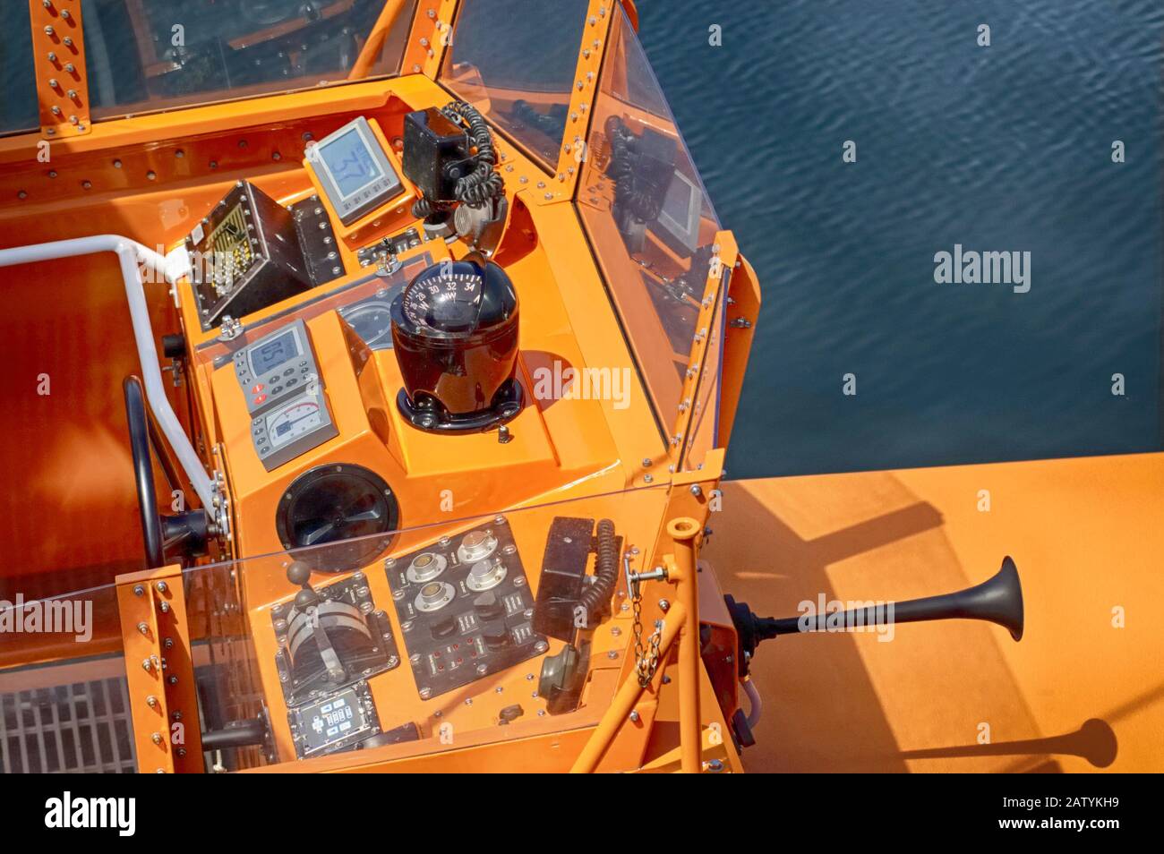 details of sea guard boat cockpit Stock Photo - Alamy
