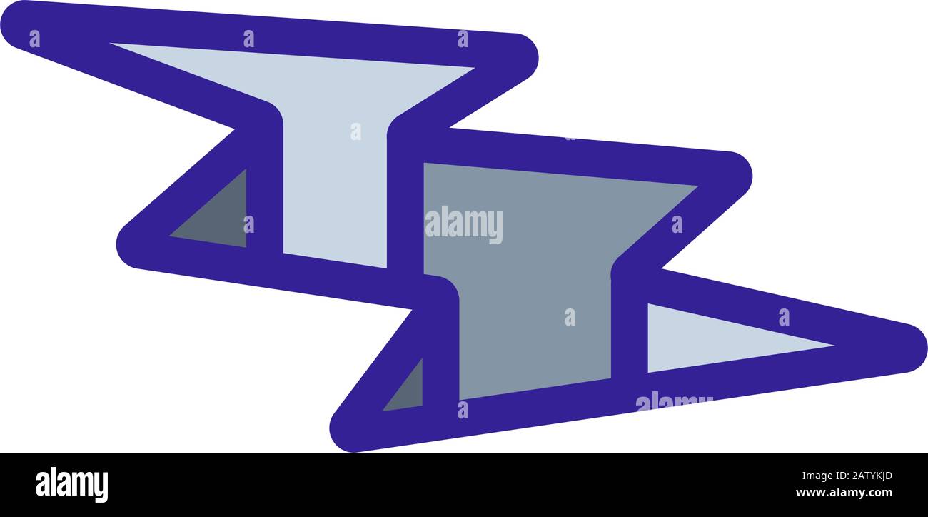 crack icon vector. Isolated contour symbol illustration Stock Vector ...