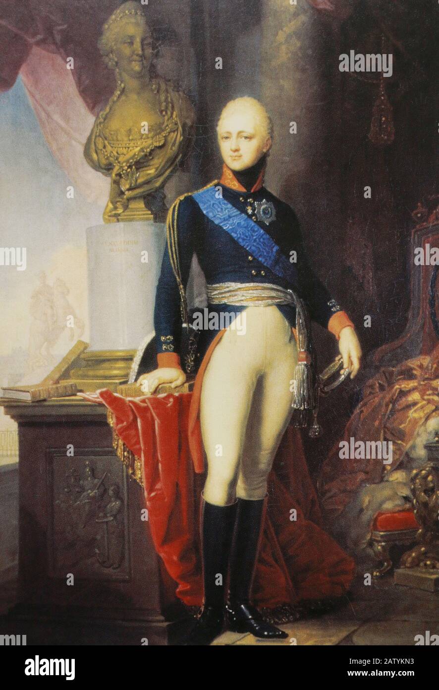 Russian Emperor Alexander I. Painting by V. Borovikovsky, 19th century ...