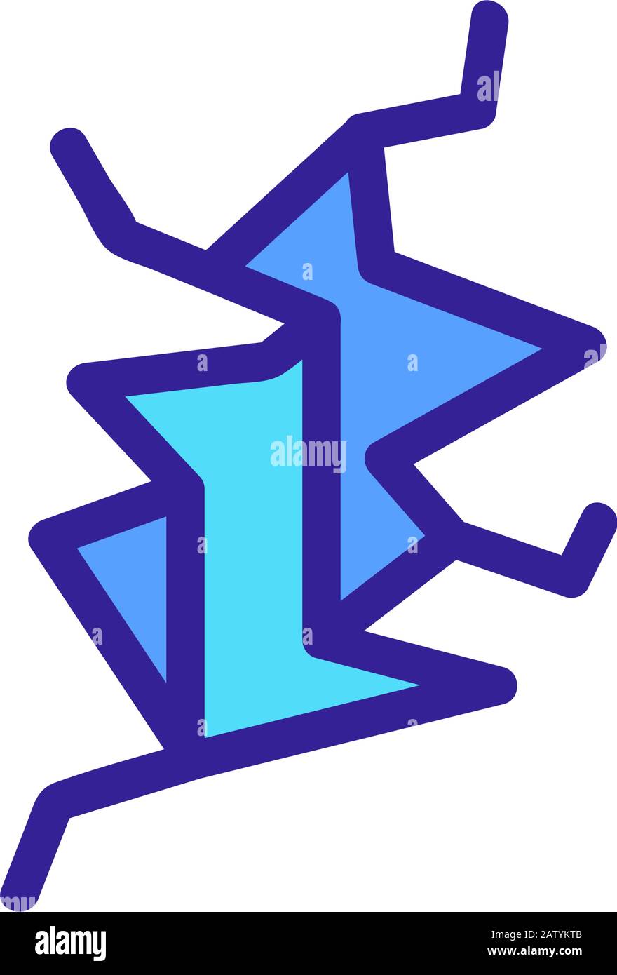 crack icon vector. Isolated contour symbol illustration Stock Vector ...