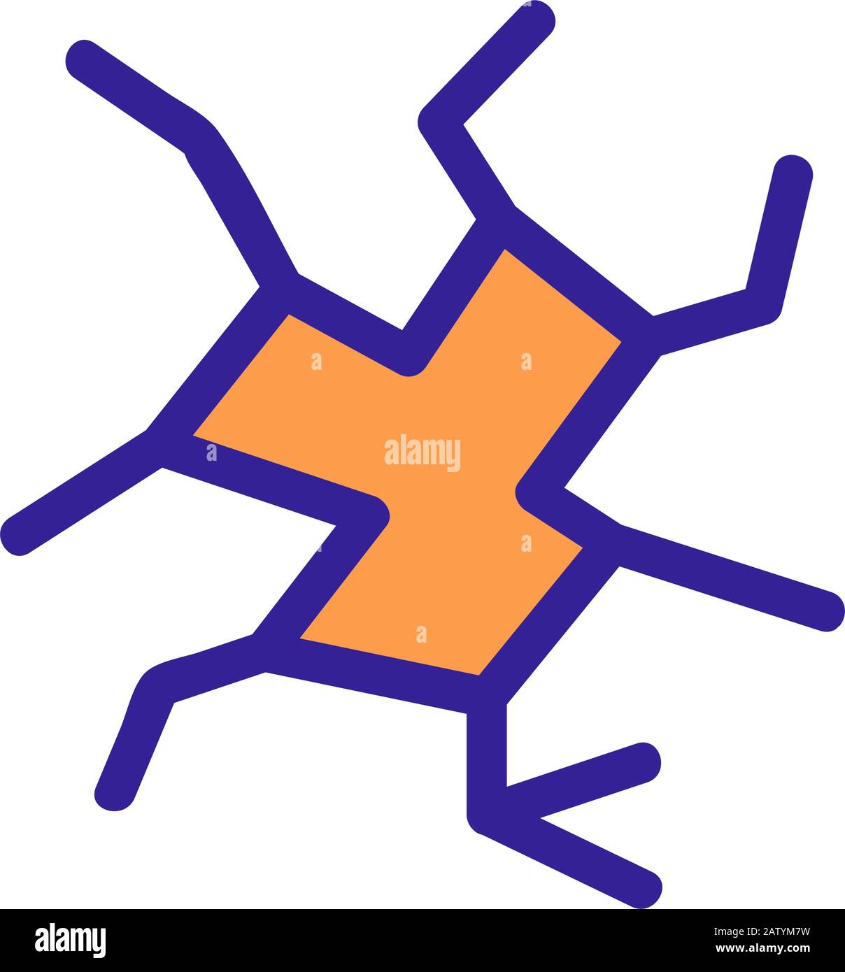 crack icon vector. Isolated contour symbol illustration Stock Vector ...