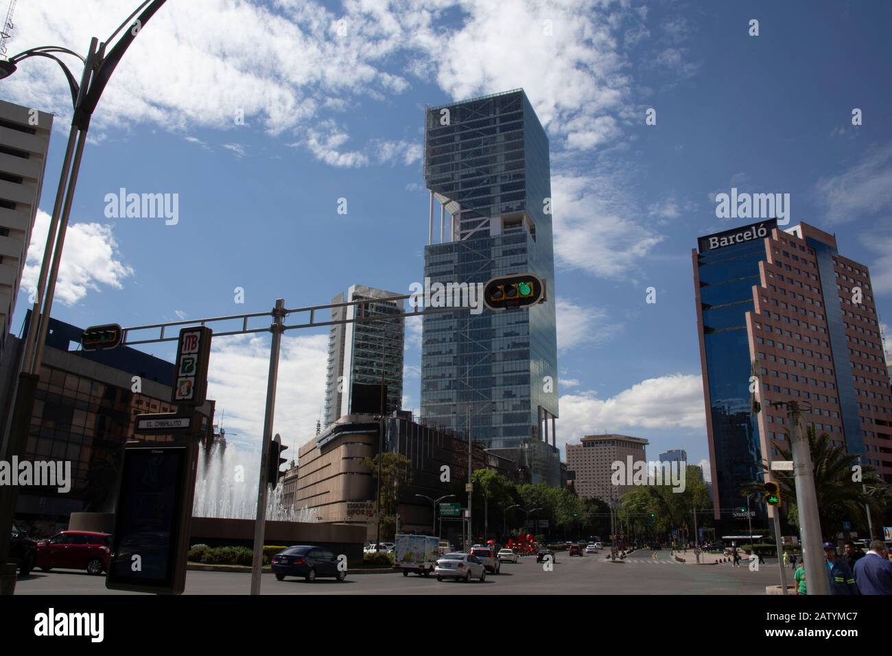 Modern office buildings on Avenida Paseo de la Reforma Mexico City ...