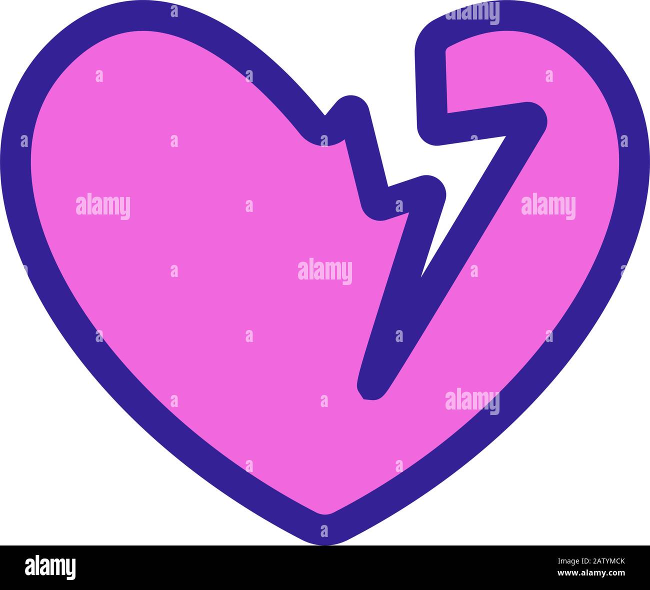 crack icon vector. Isolated contour symbol illustration Stock Vector ...