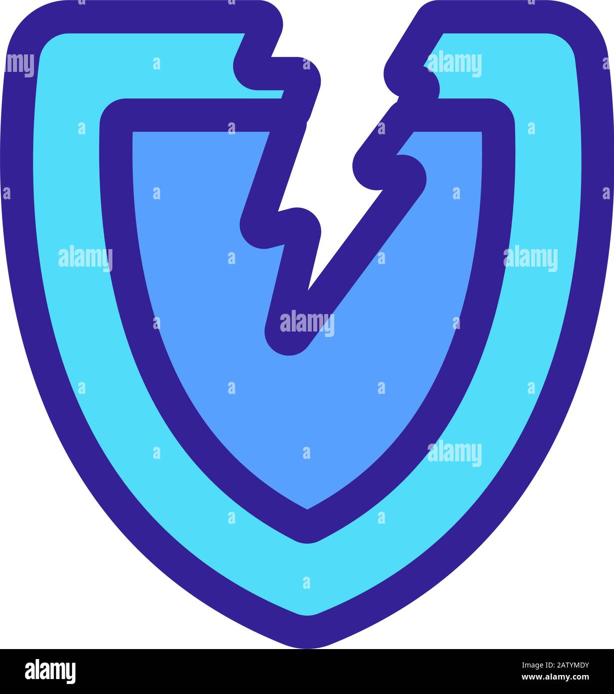 crack icon vector. Isolated contour symbol illustration Stock Vector ...